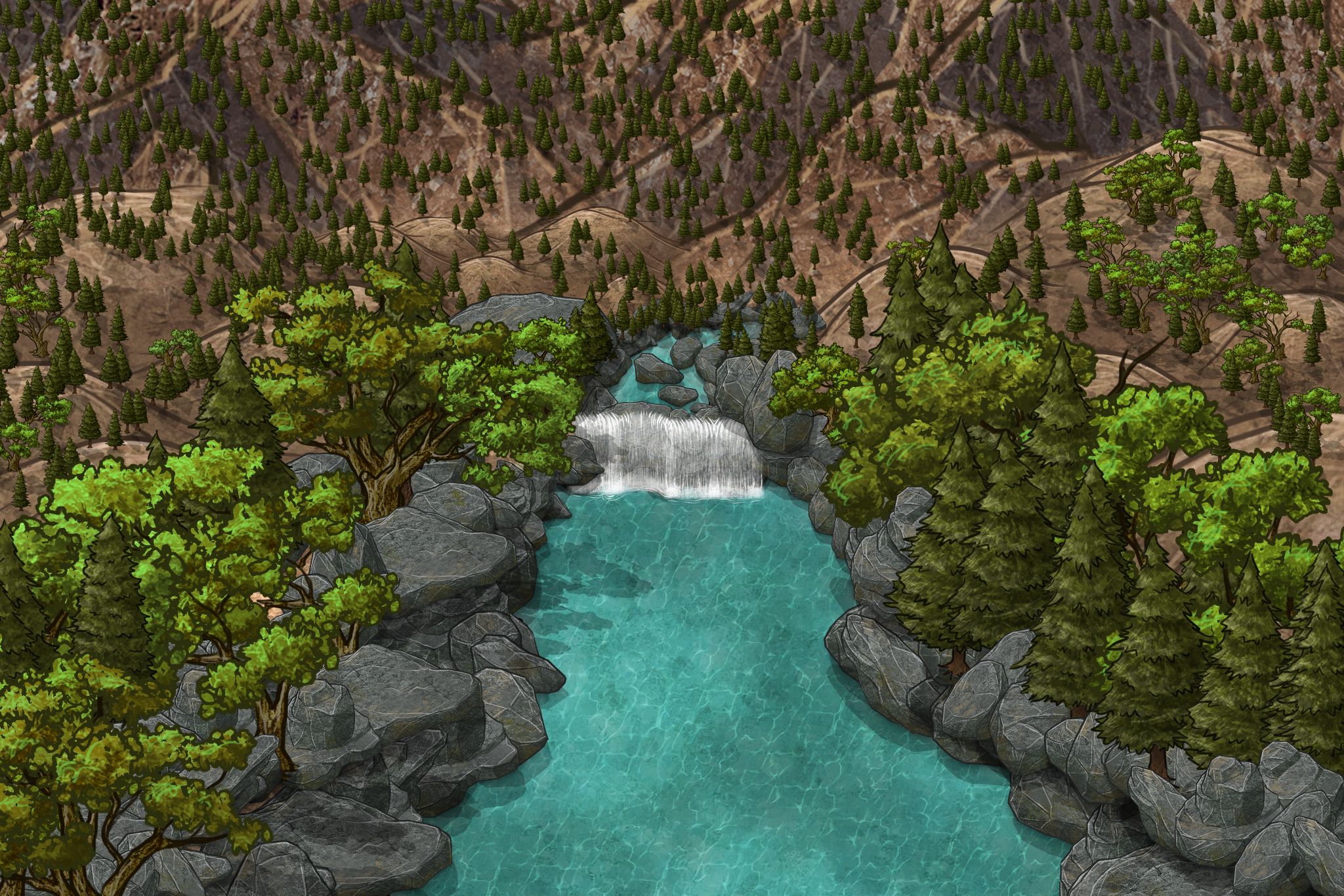 Vigara River Summer | Inkarnate - Create Fantasy Maps Online