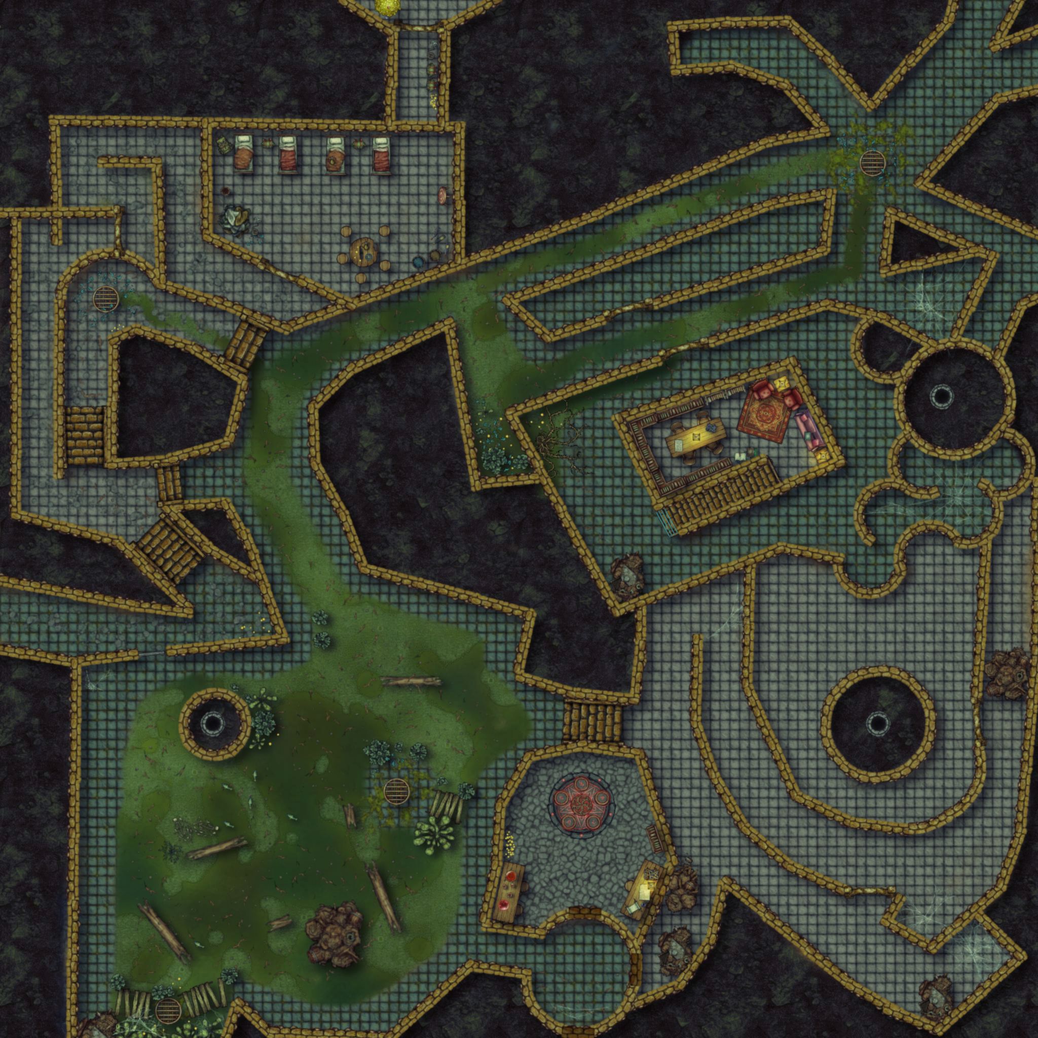 Trades Ward Maze Sewer | Inkarnate - Create Fantasy Maps Online