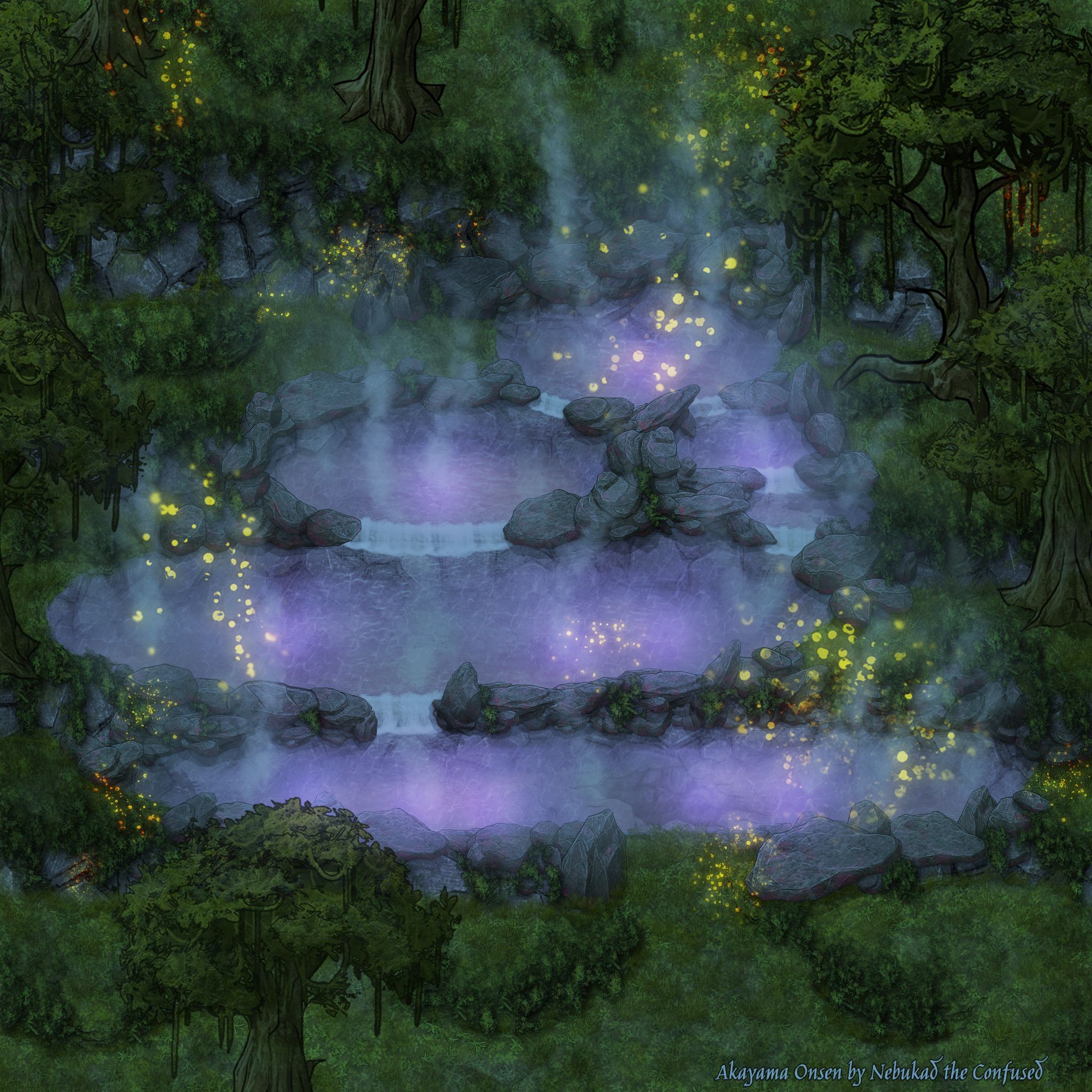 Akayama Onsen -Night public | Inkarnate - Create Fantasy Maps Online