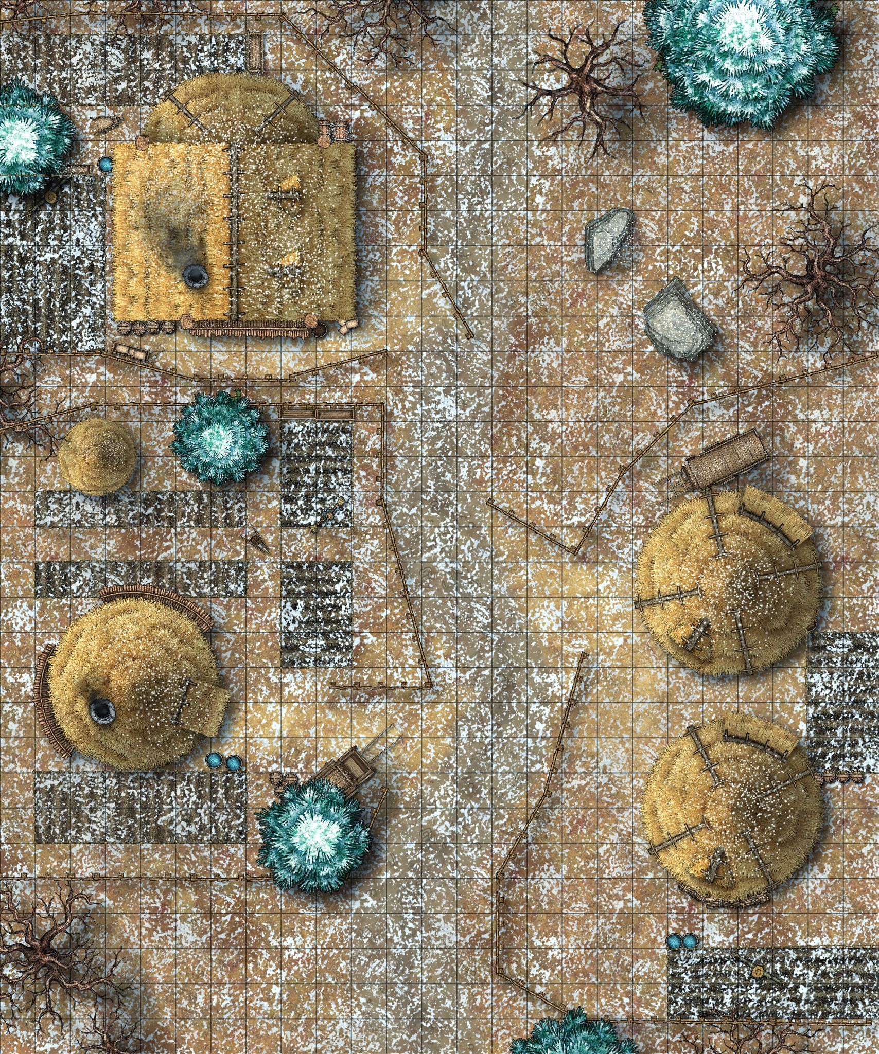 Snowy Village [25x30] | Inkarnate - Create Fantasy Maps Online