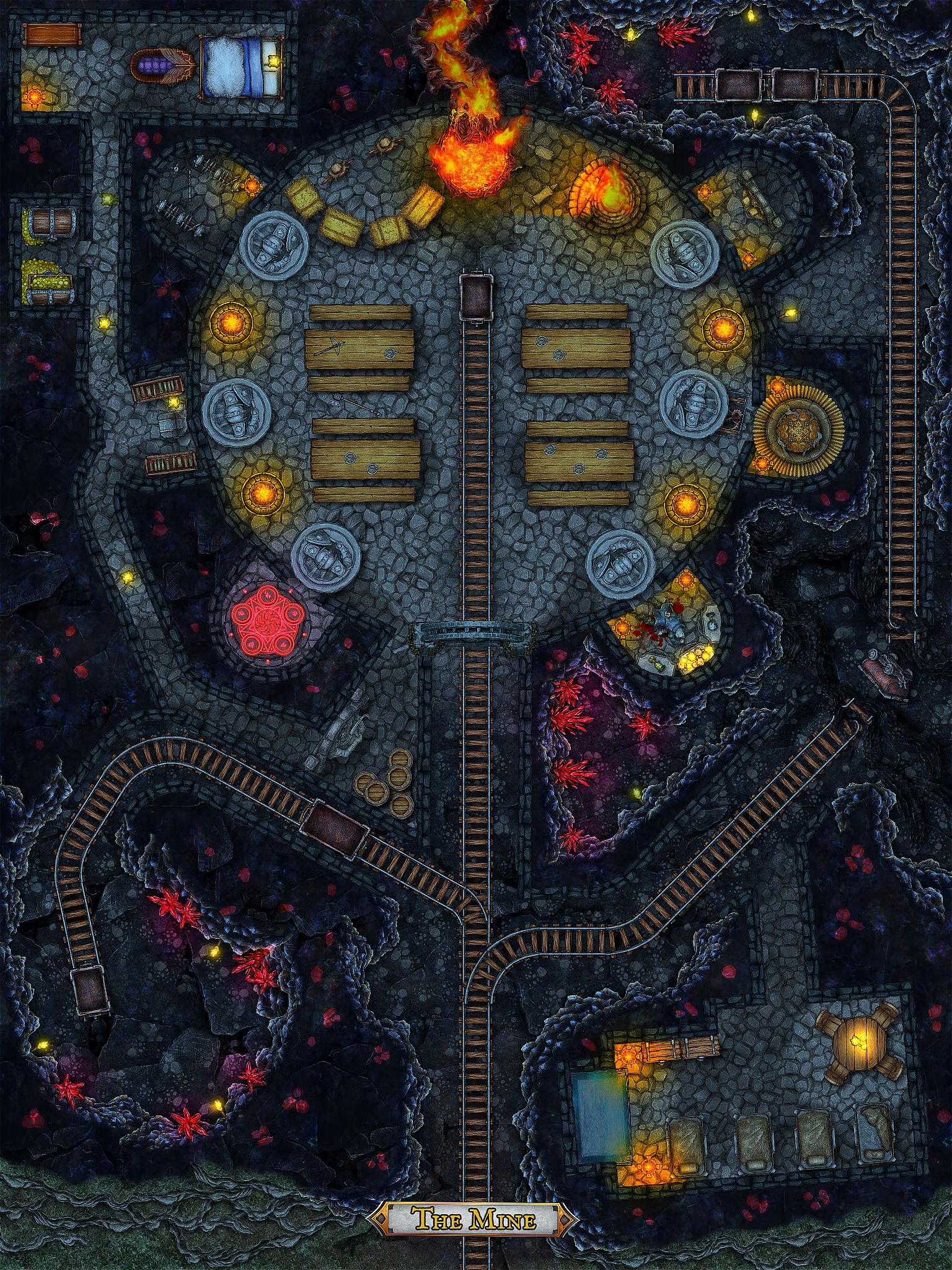 The Mine - Dungeon/encounter map | Inkarnate - Create Fantasy Maps Online
