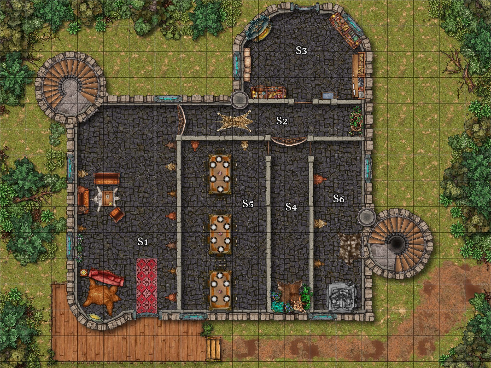Silver Sanctum Floor 1 | Inkarnate - Create Fantasy Maps Online