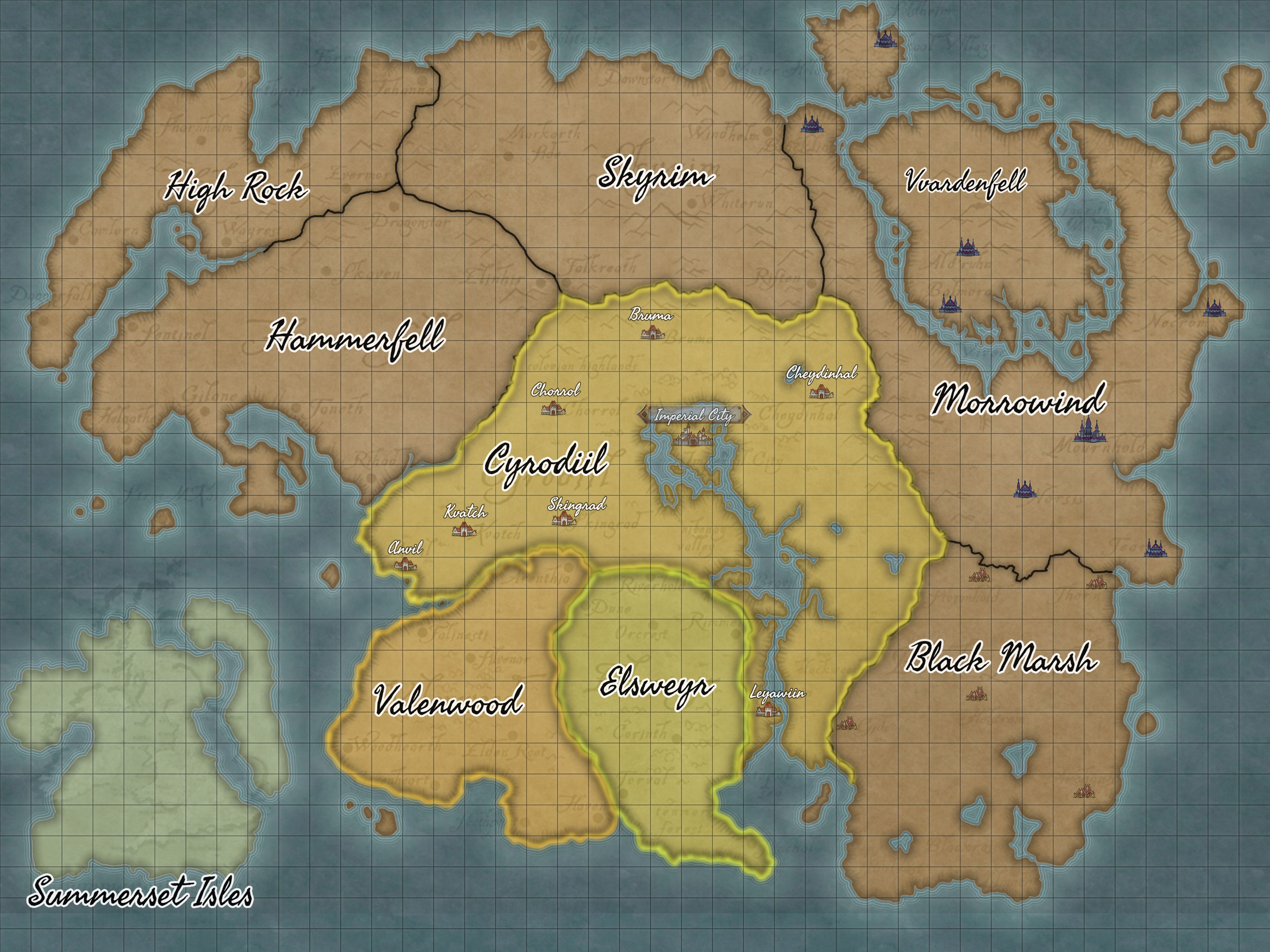 Tamriel (WIP) | Inkarnate - Create Fantasy Maps Online