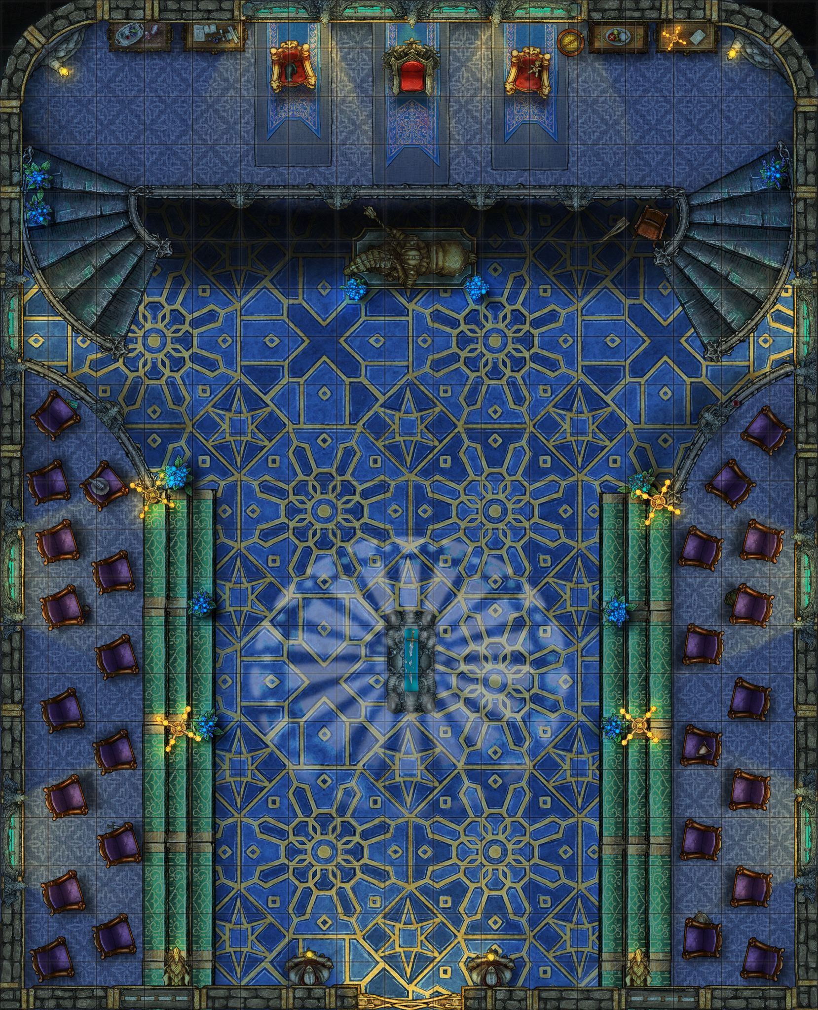 Throne room / royal court with 3 thrones | Inkarnate - Create Fantasy ...