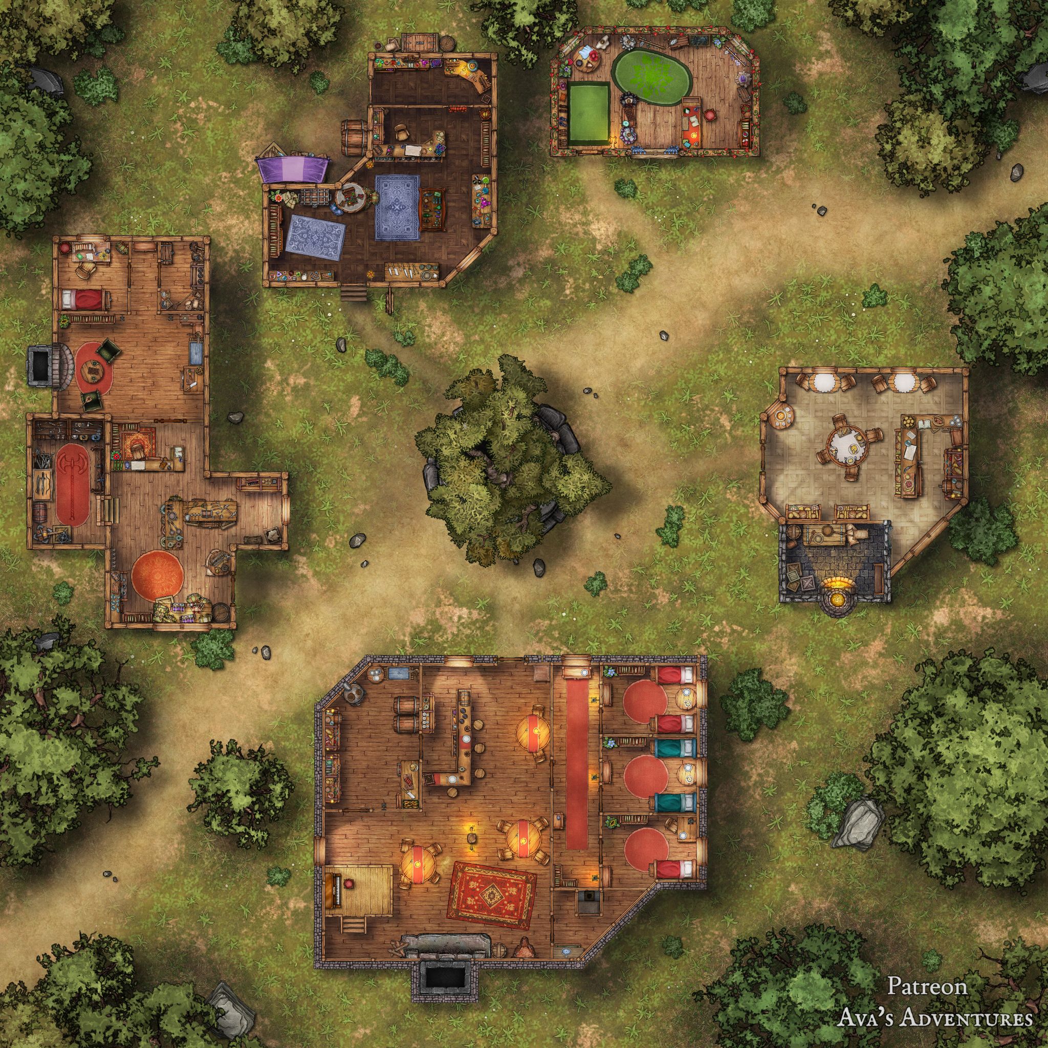 Wilburwood Town Square | Inkarnate - Create Fantasy Maps Online