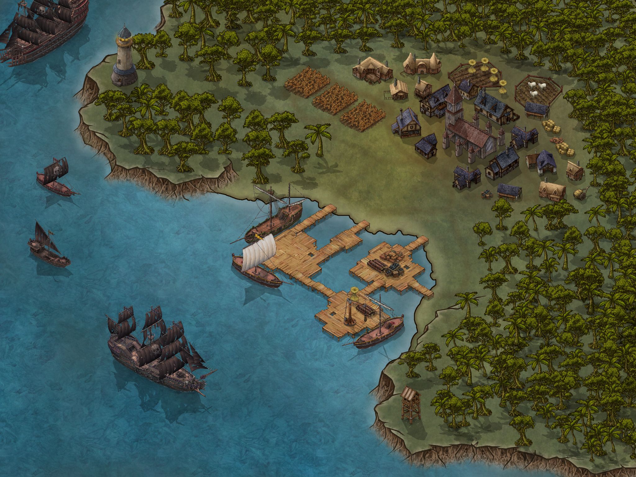 The Pirates' Approach | Inkarnate - Create Fantasy Maps Online