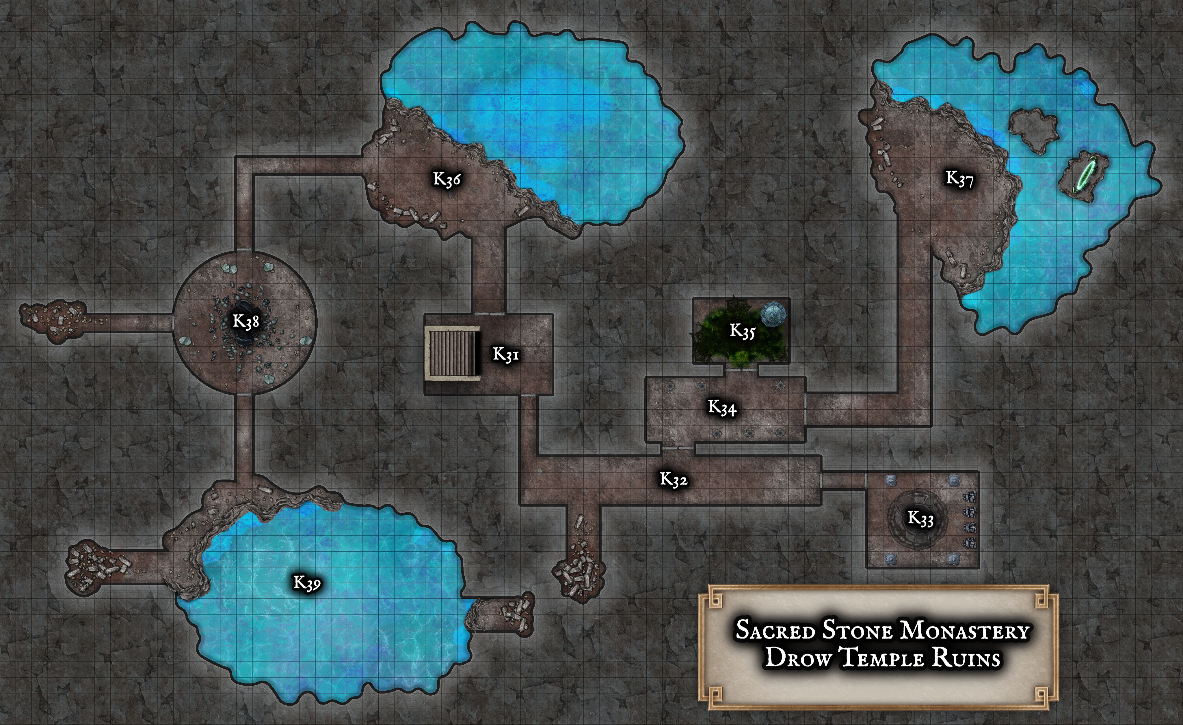 Sacred Stone Monastery Drow Temple | Inkarnate - Create Fantasy Maps Online