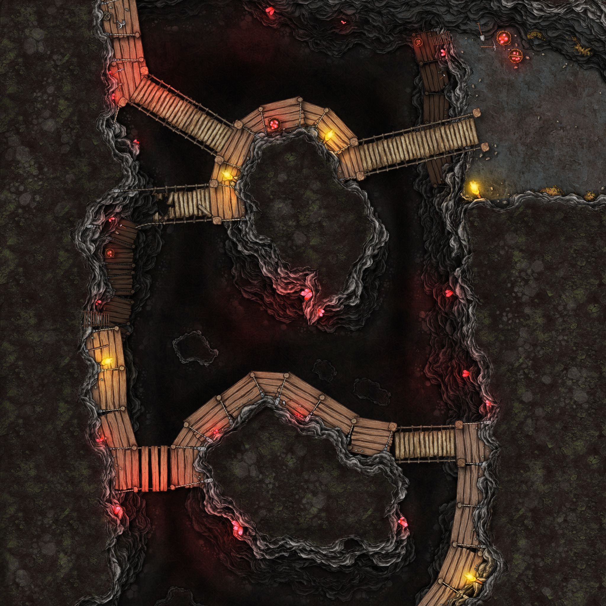 Underground - Bandits' bridges and red crystals 2/2 | Inkarnate ...