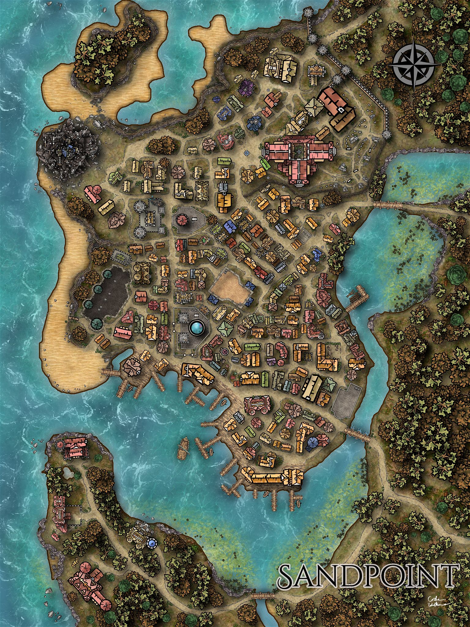 Sandpoint PATHFINDER | Inkarnate - Create Fantasy Maps Online
