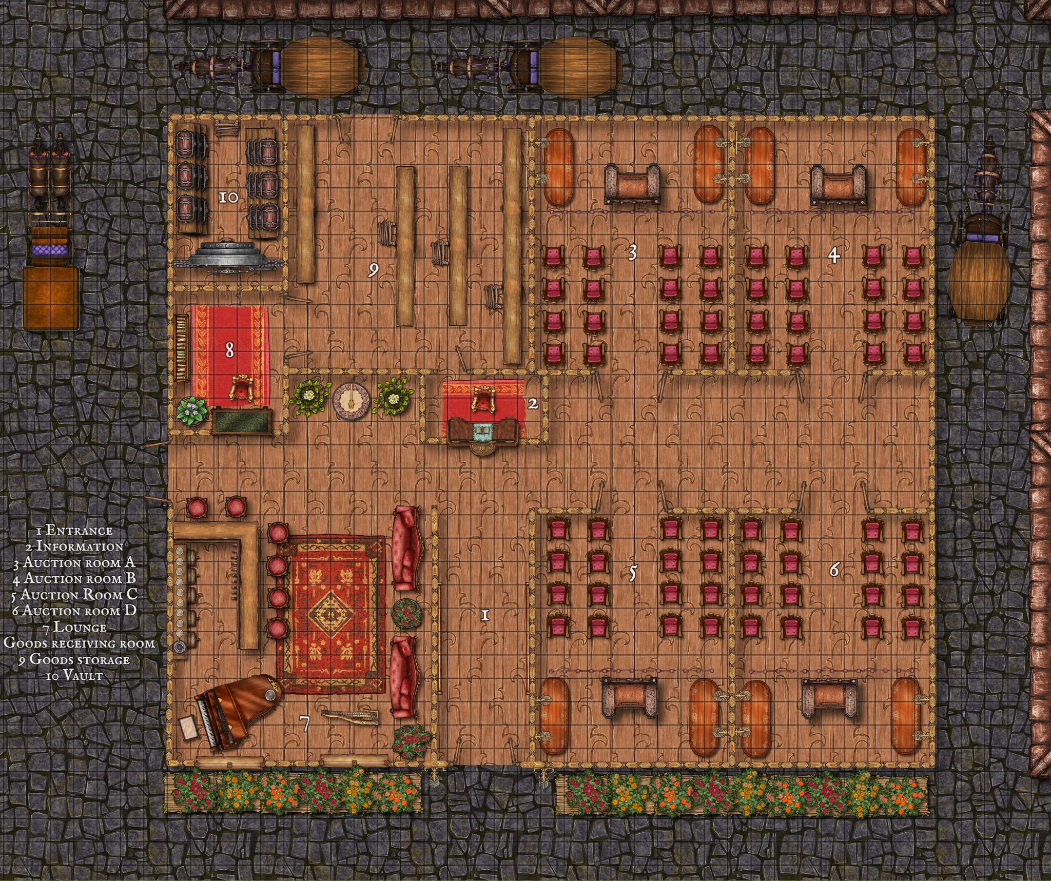 Auction House 45x38 /closed/grid/numbered | Inkarnate - Create Fantasy ...
