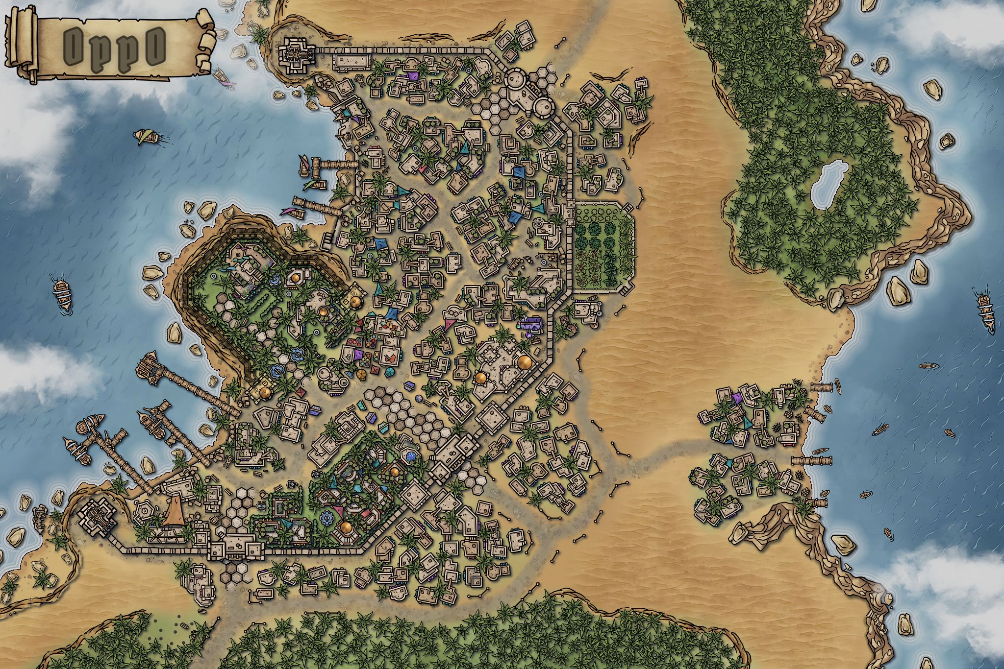 Orro - A Pirate/Trading City | Inkarnate - Create Fantasy Maps Online