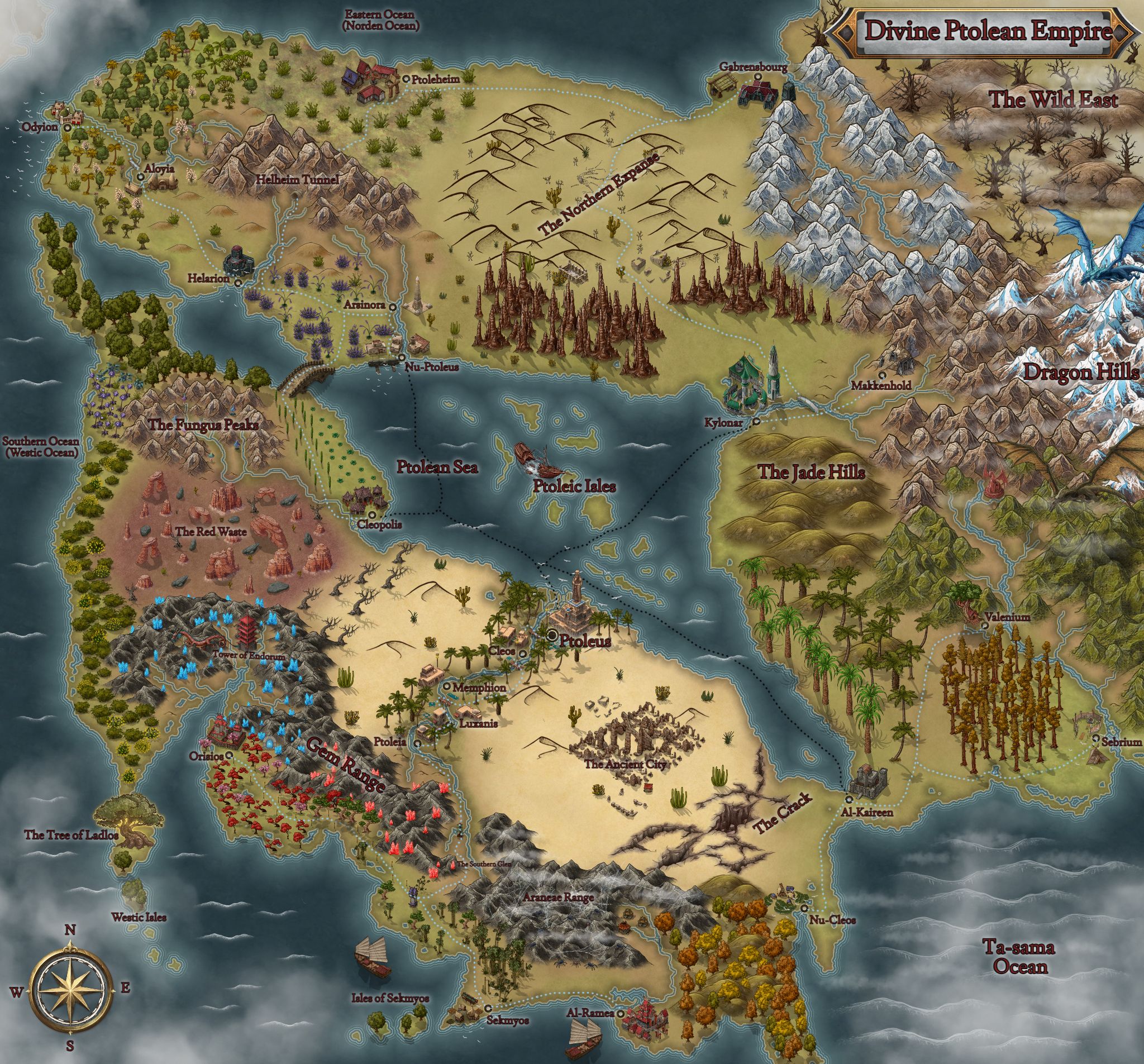 The Divine Ptolean Empire | Inkarnate - Create Fantasy Maps Online