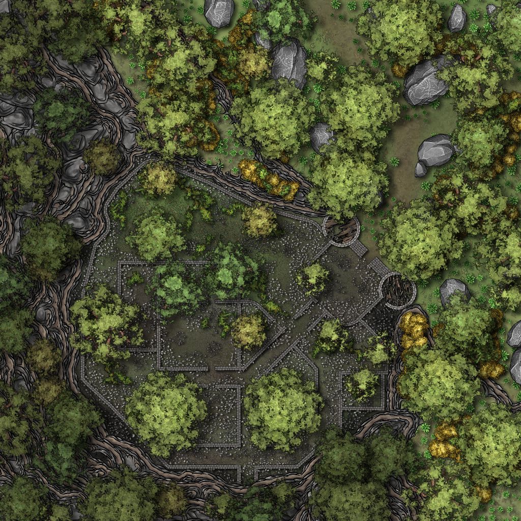 Old Ruins in montains | Inkarnate - Create Fantasy Maps Online