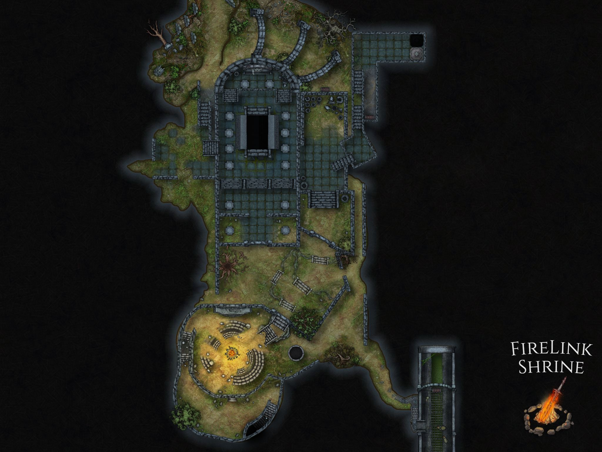 Firelink Shrine | Inkarnate - Create Fantasy Maps Online