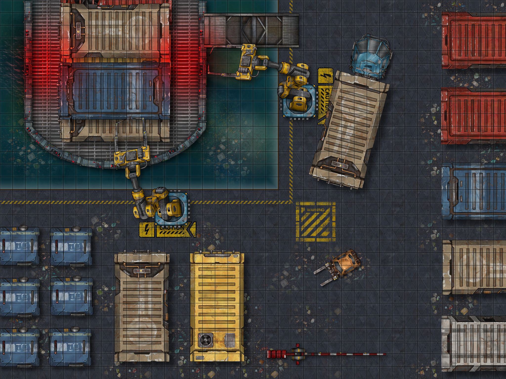 Cyberpunk Docks | Inkarnate - Create Fantasy Maps Online