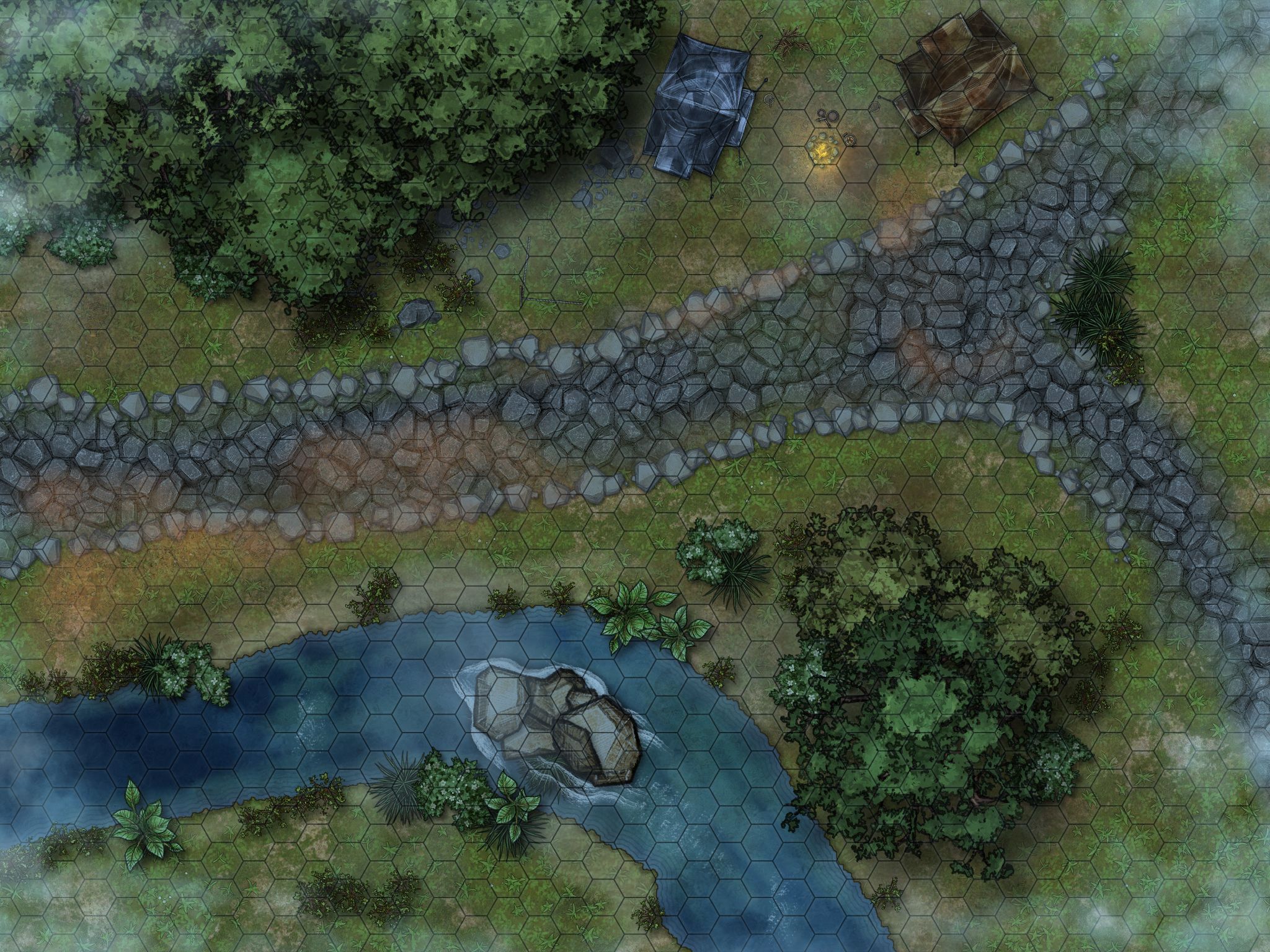 Riverside Camp | Inkarnate - Create Fantasy Maps Online