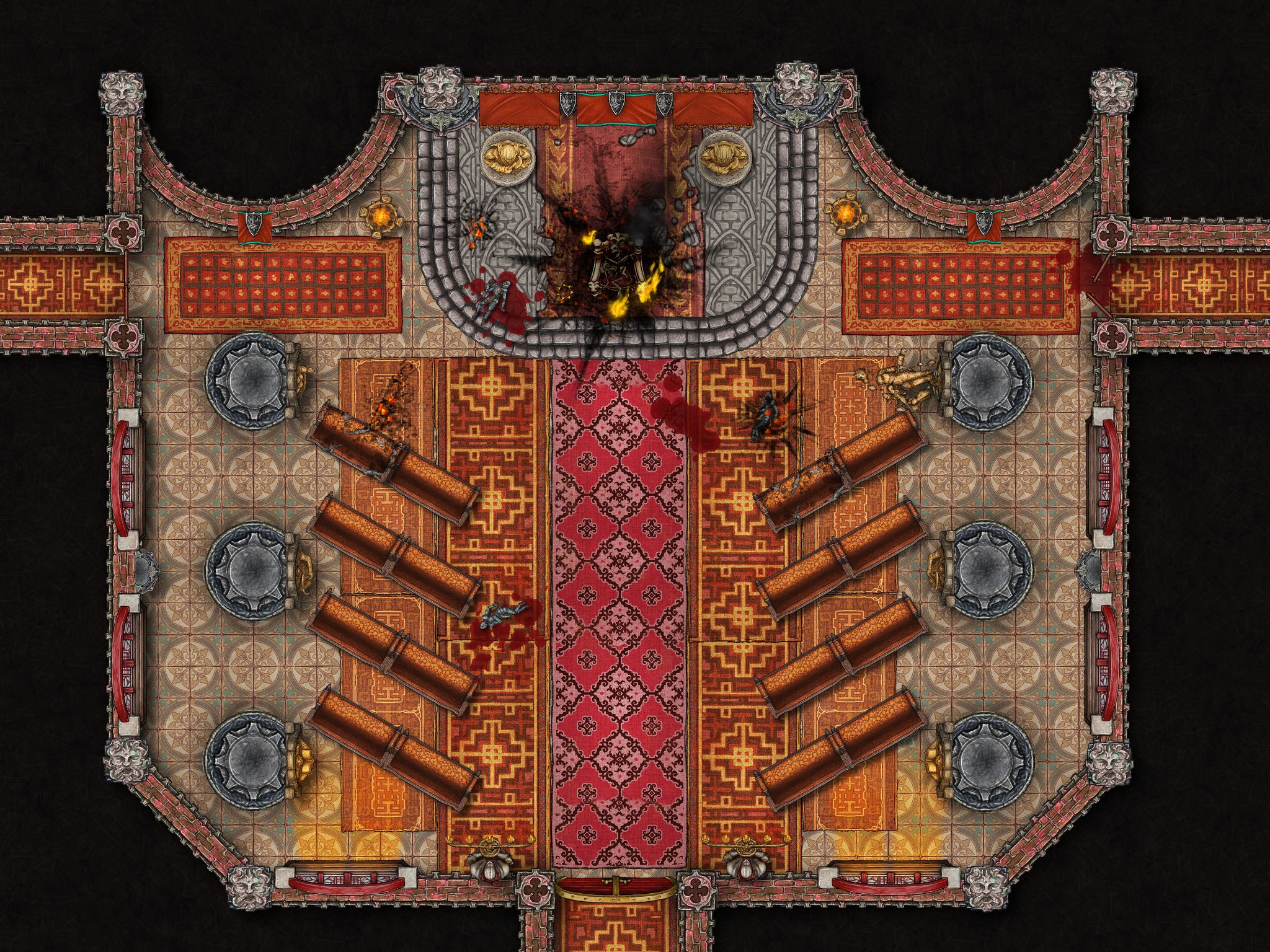 Battle in the Throne Room | Inkarnate - Create Fantasy Maps Online