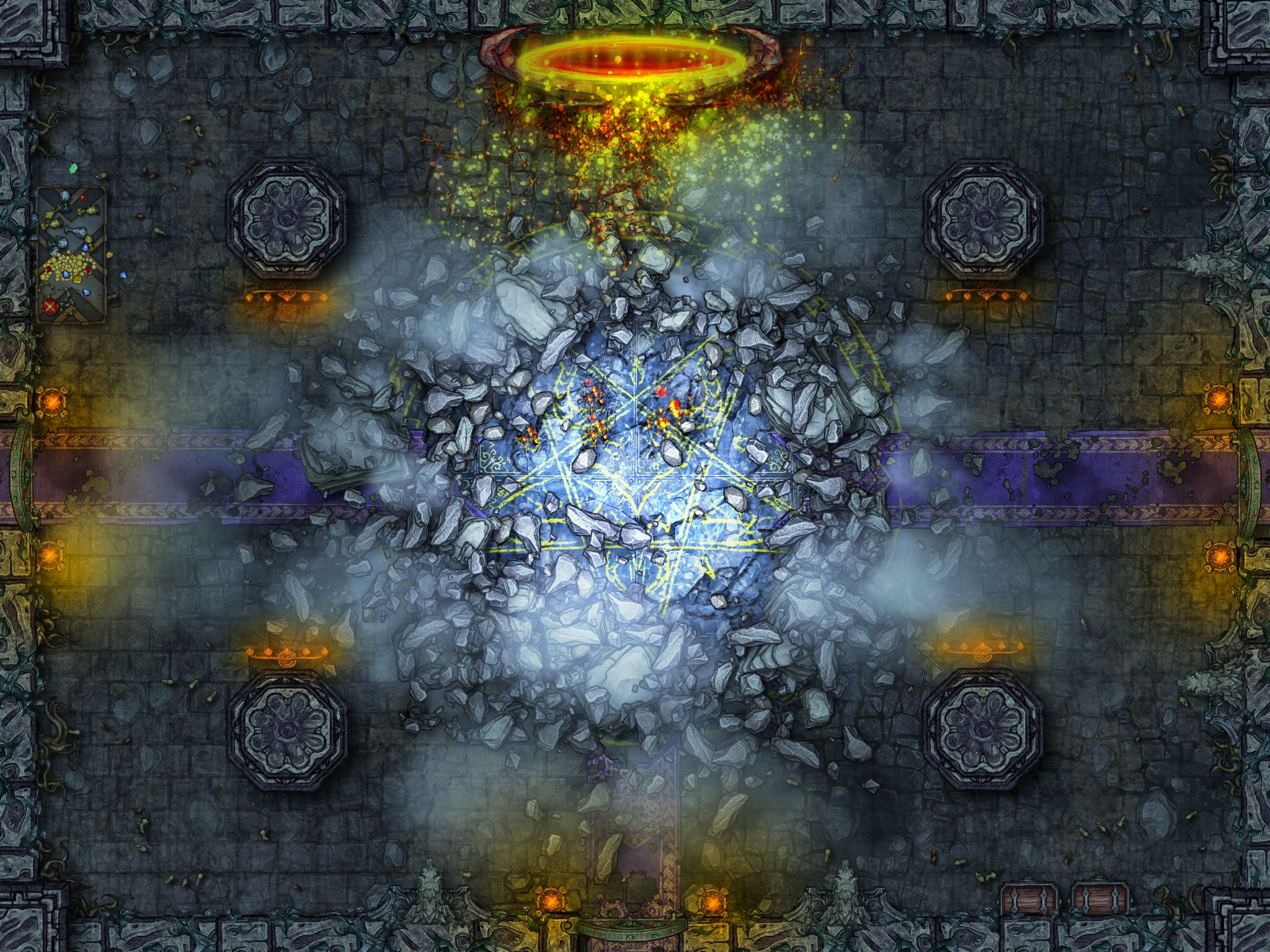 Collapsed Crypt Room | Inkarnate - Create Fantasy Maps Online