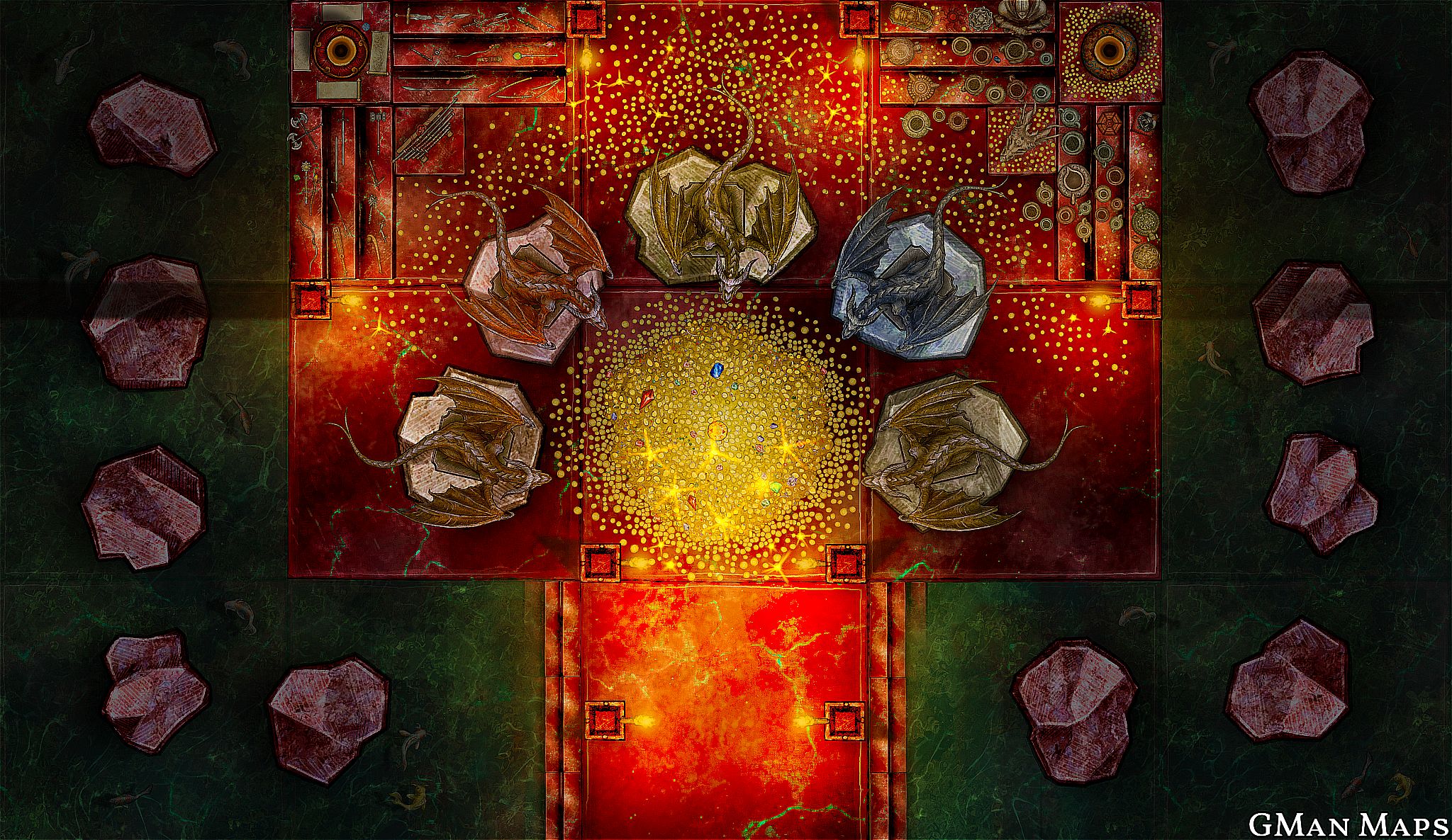 Dragon Metallic Temple Showcase | Inkarnate - Create Fantasy Maps Online