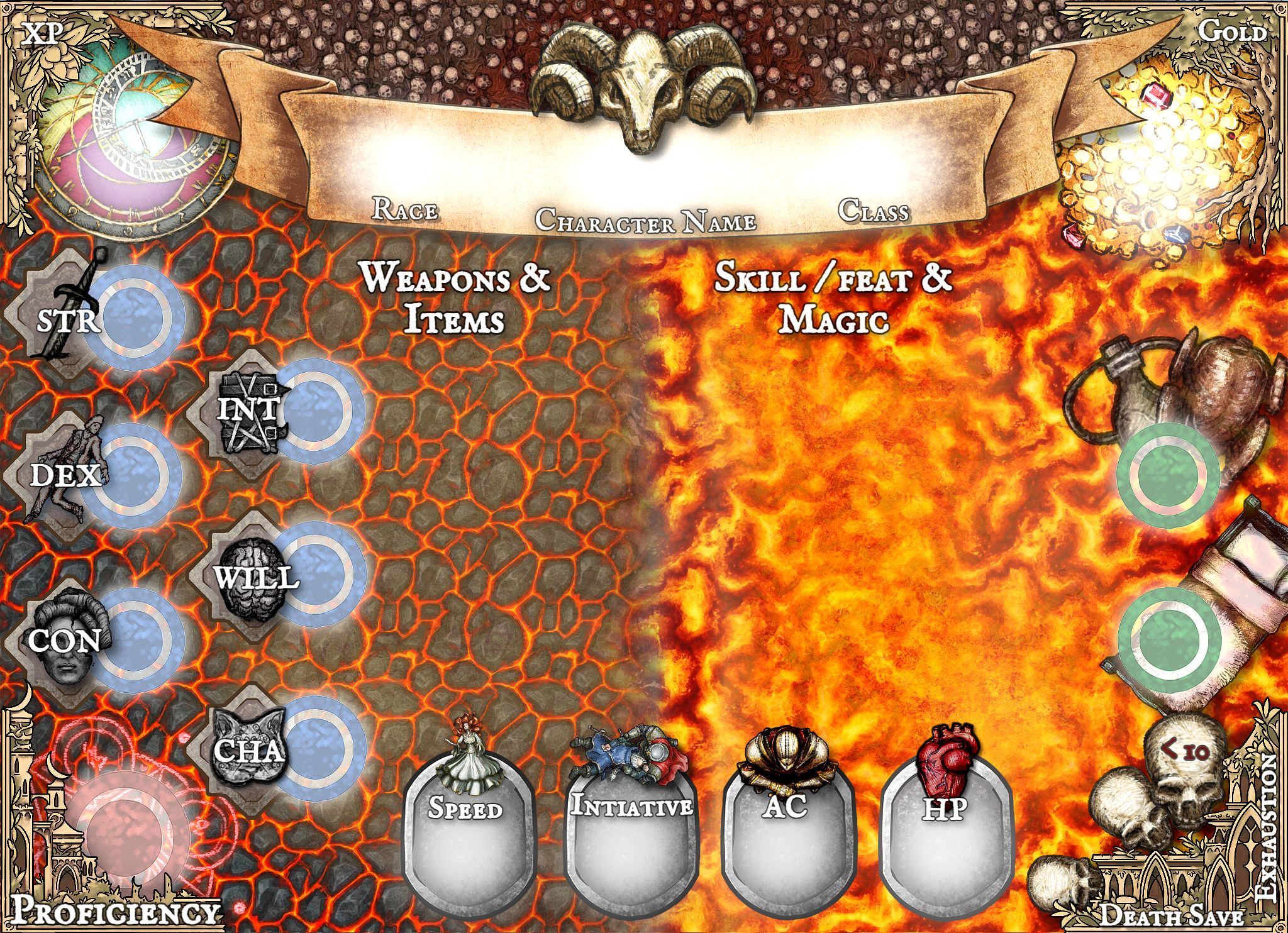 One Shot Character Sheet (Red) | Inkarnate - Create Fantasy Maps Online