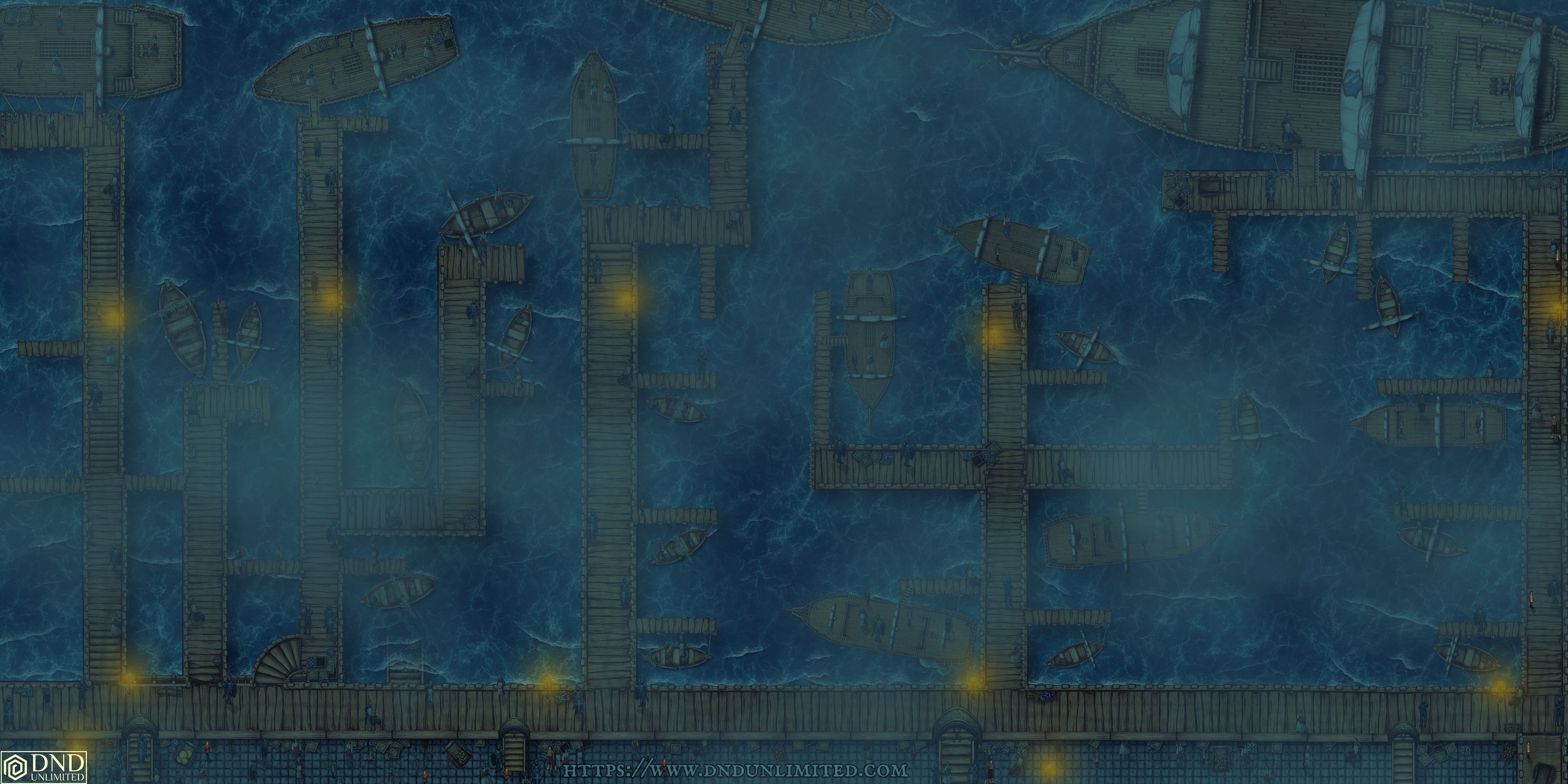 The Docks-Night | Inkarnate - Create Fantasy Maps Online