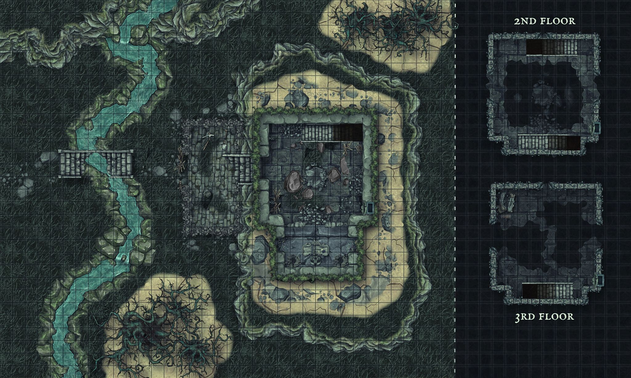 Ruined Tower and shrine of the Raven Queen | Inkarnate - Create Fantasy ...