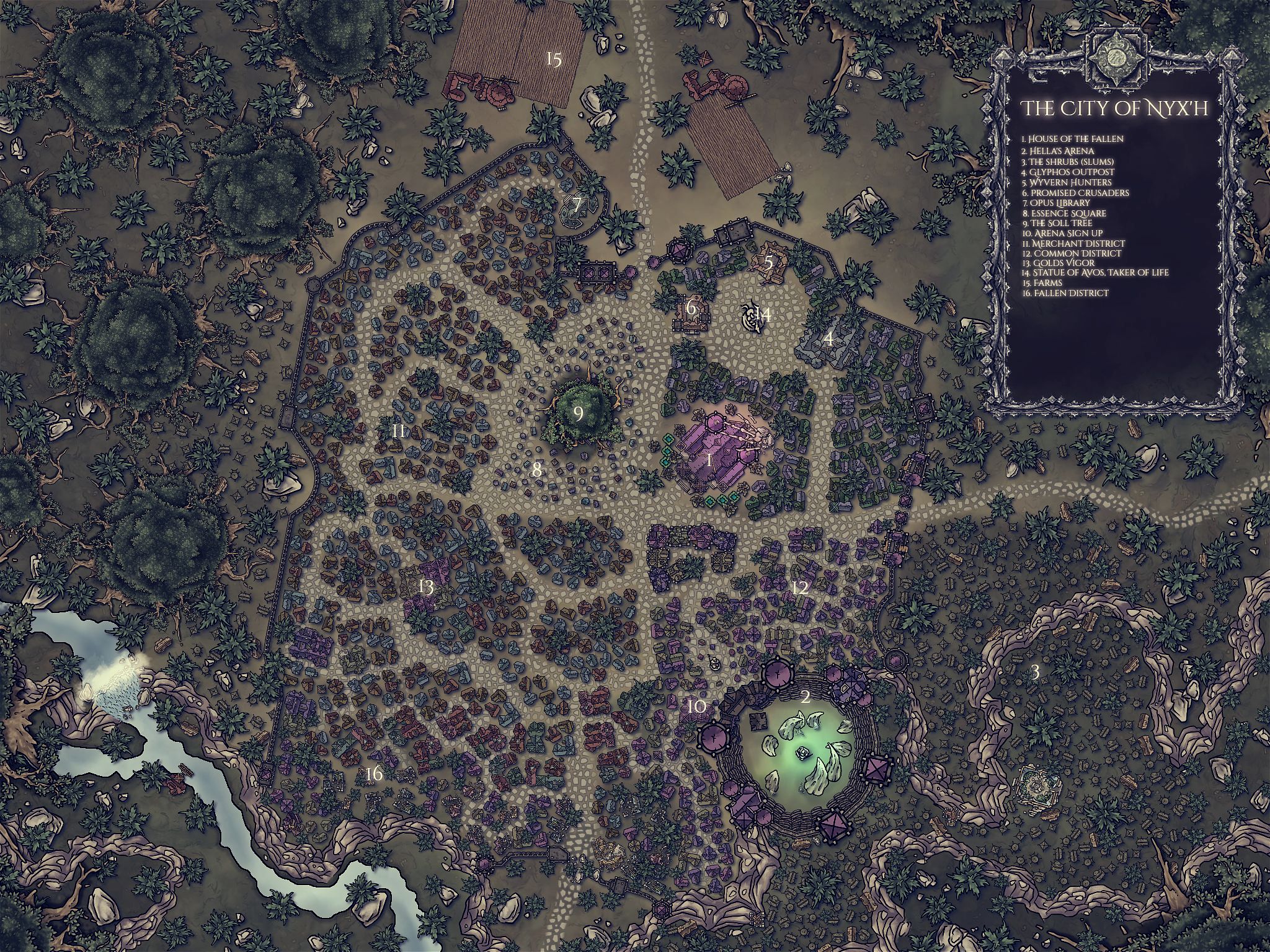 City of Nyx'h | Inkarnate - Create Fantasy Maps Online