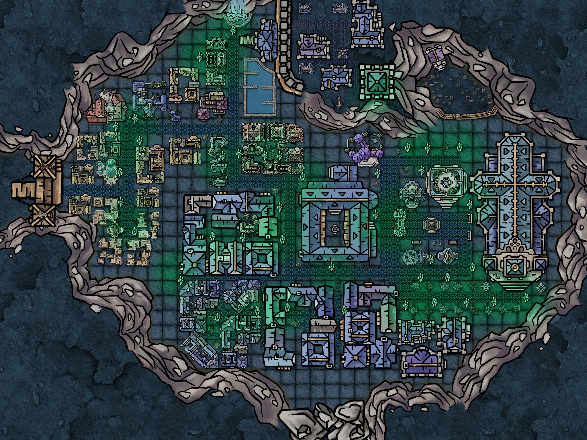 city of ghosts and aparations | Inkarnate - Create Fantasy Maps Online