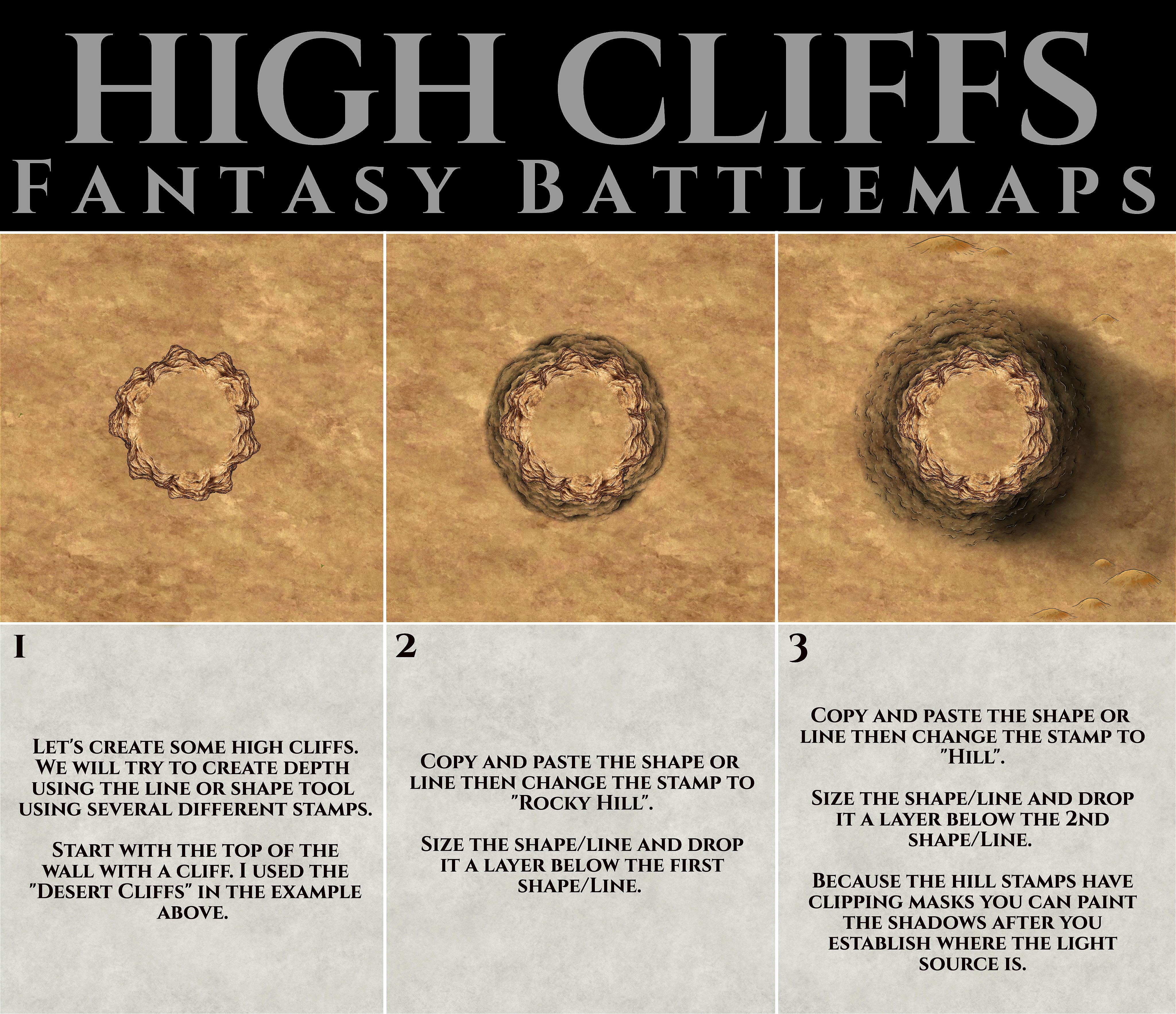 High Cliffs (Fantasy Battlemaps) | Inkarnate - Create Fantasy Maps Online