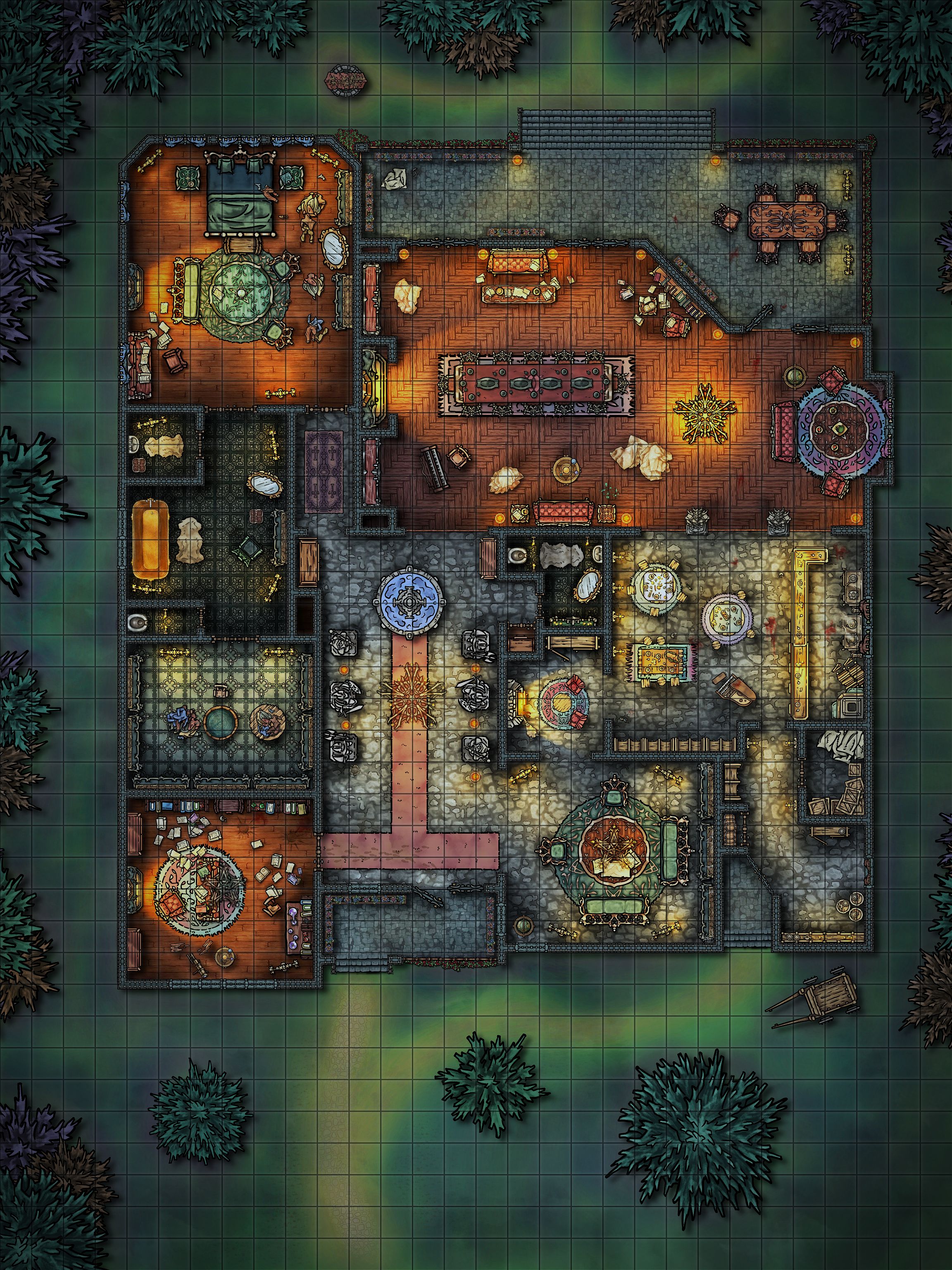 Ransacked Mansion | Inkarnate - Create Fantasy Maps Online