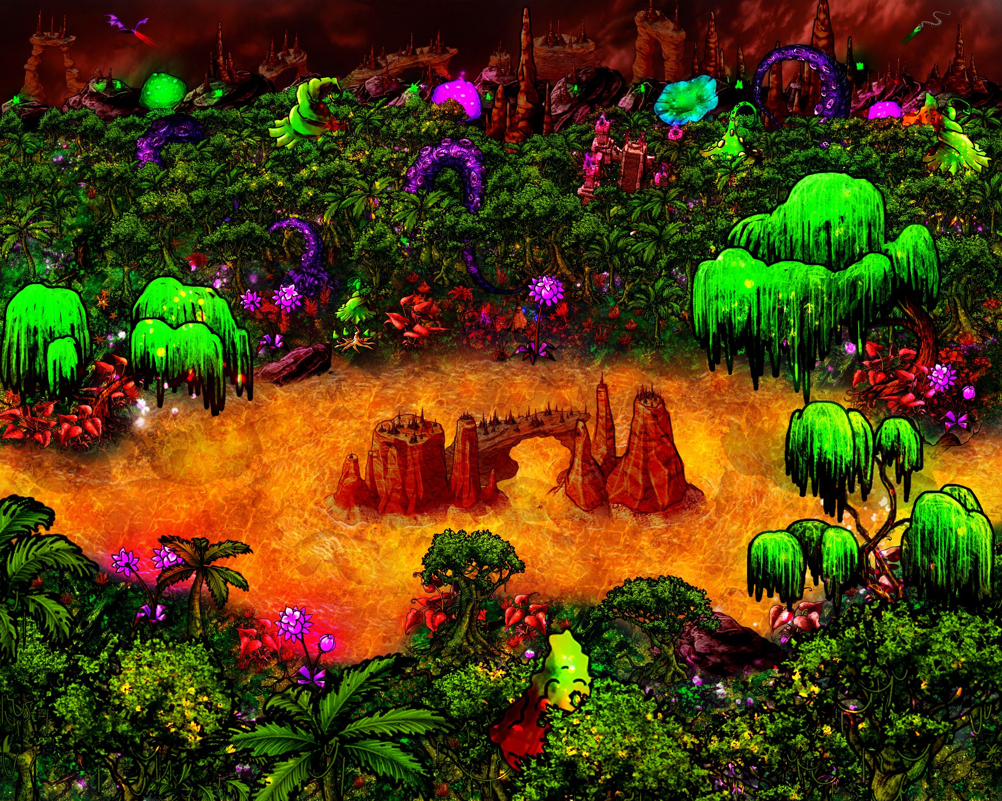 A Jungle in the Isles of Serpentus | Inkarnate - Create Fantasy Maps Online