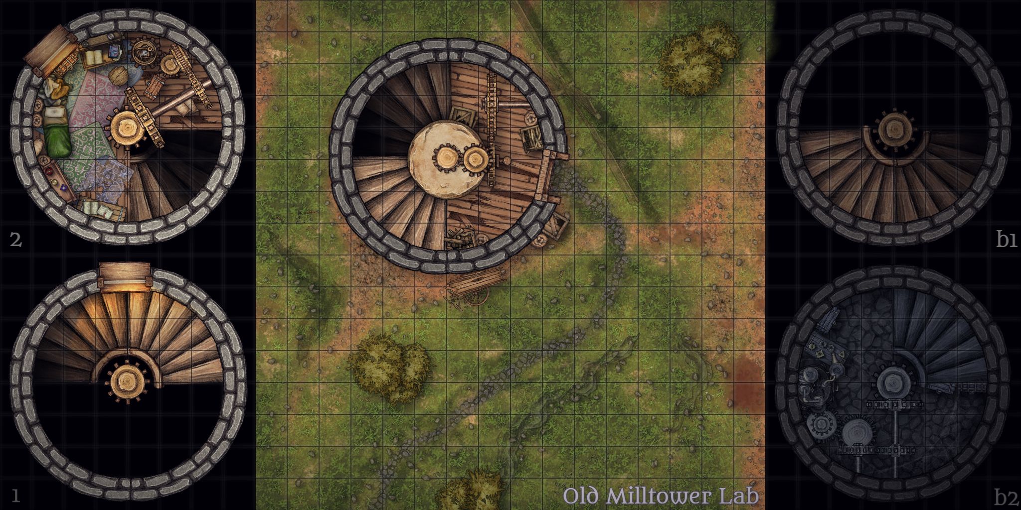 Old Milltower Wizard's Lab | Inkarnate - Create Fantasy Maps Online