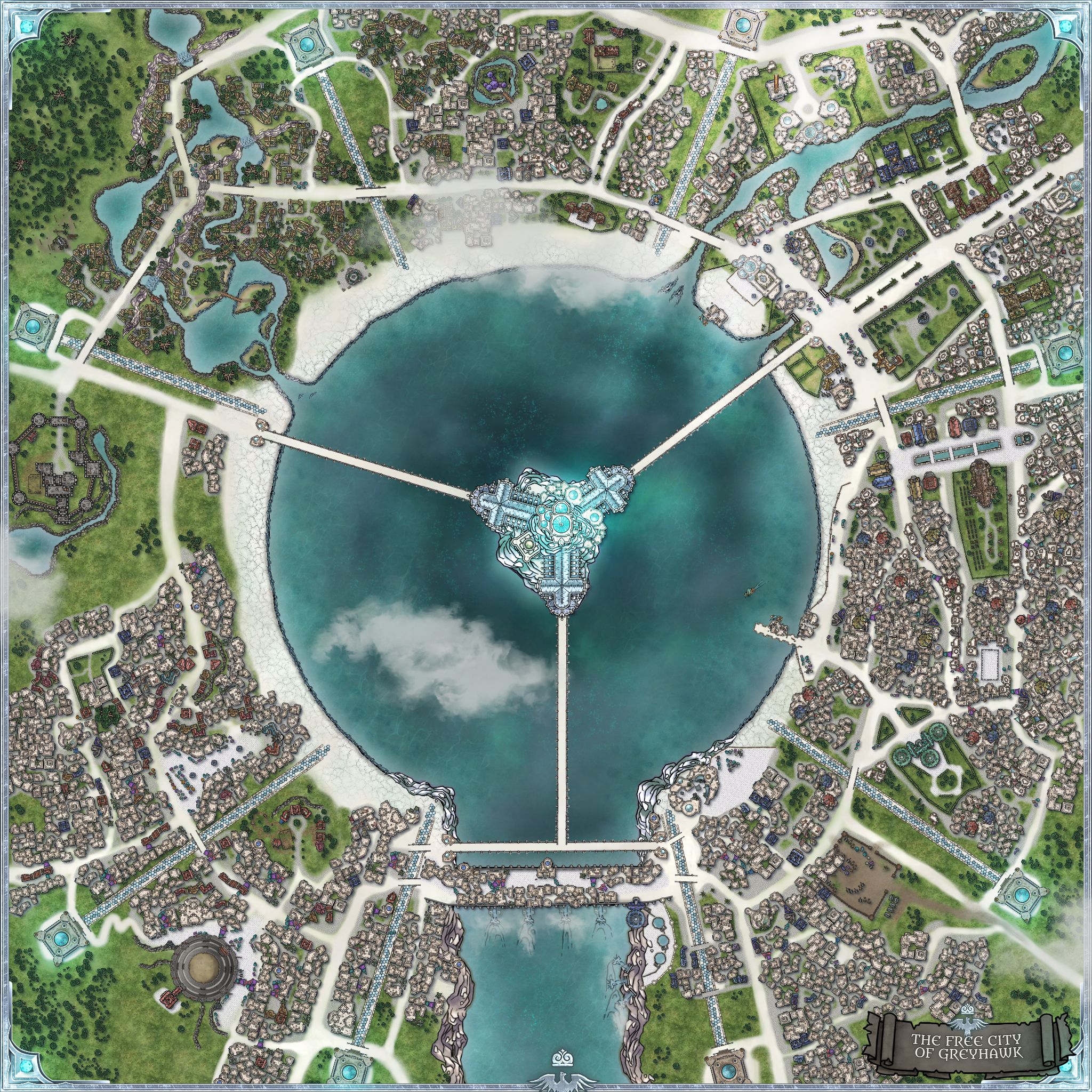 Greyhawk with Frame | Inkarnate - Create Fantasy Maps Online