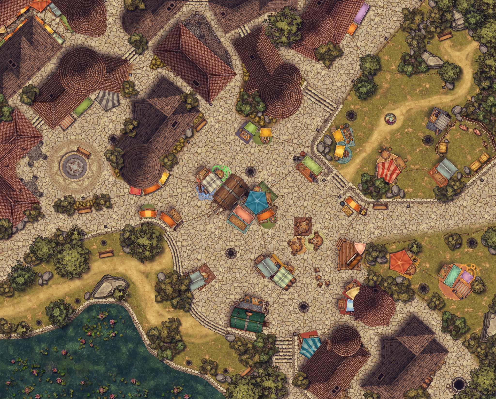 Firelight Festival [Day] | Inkarnate - Create Fantasy Maps Online