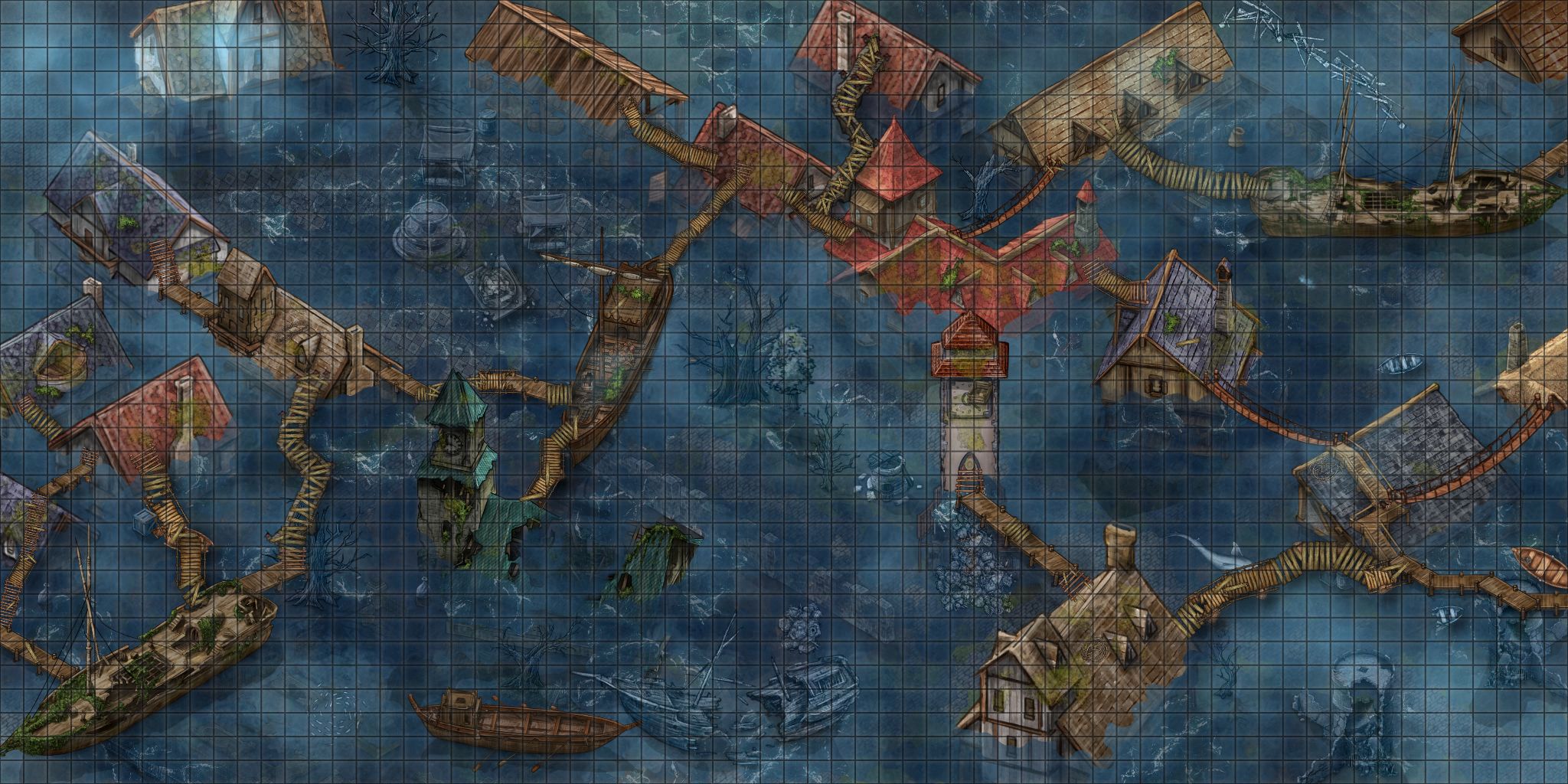 Drowned Town 3.0 Clone | Inkarnate - Create Fantasy Maps Online