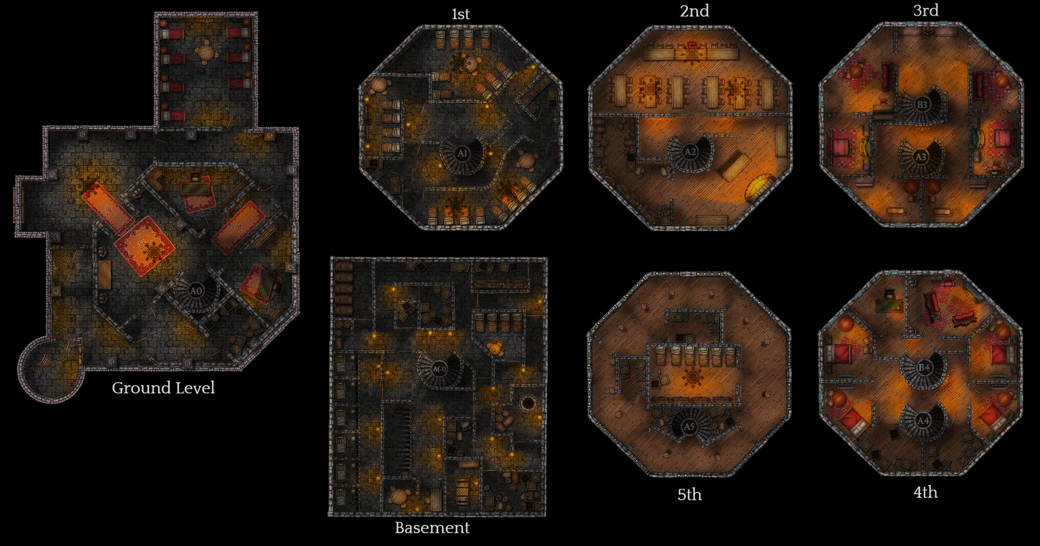 Tower Castle with dungeon | Inkarnate - Create Fantasy Maps Online