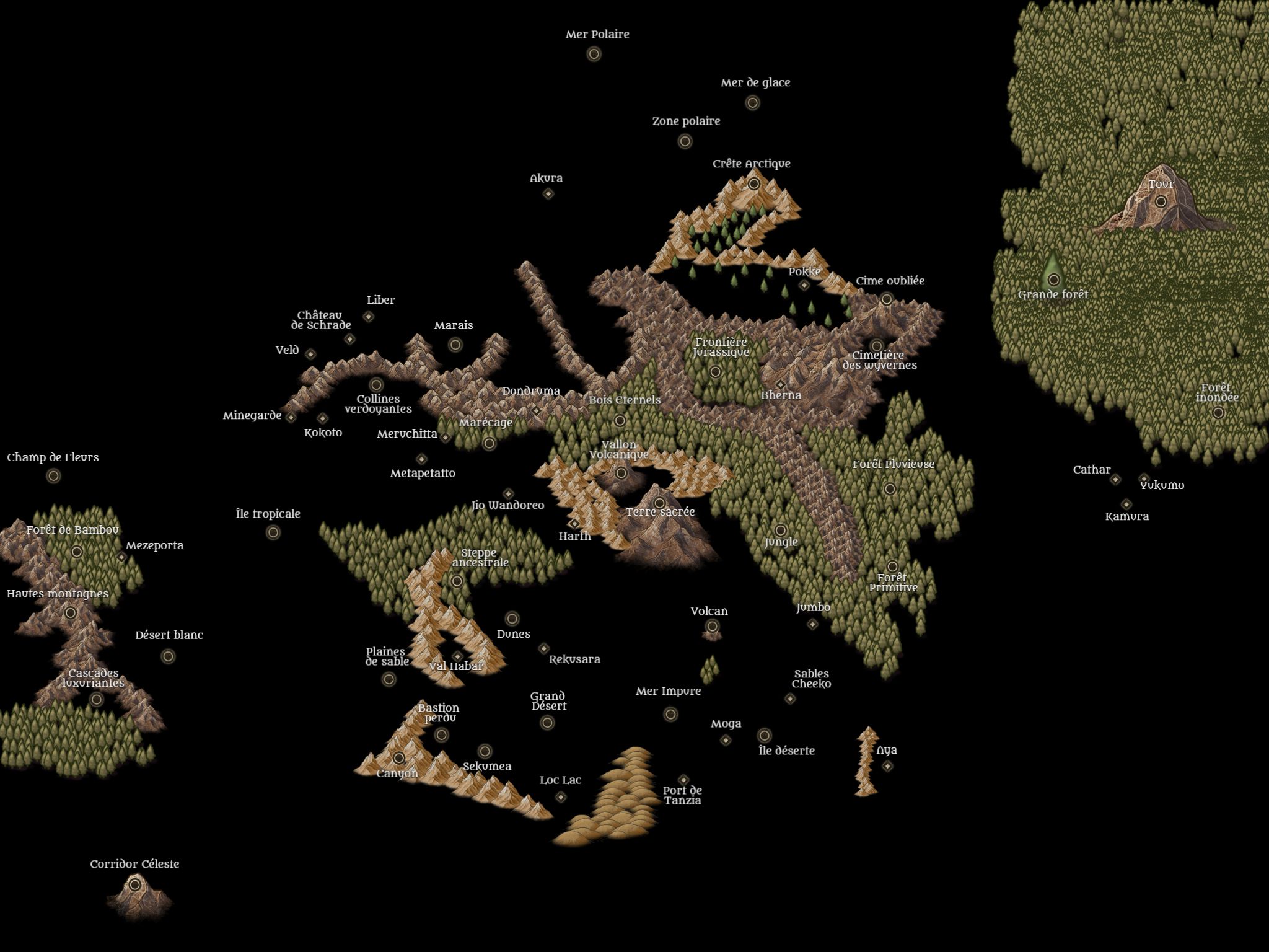 Monster Hunter carte du monde | Inkarnate - Create Fantasy Maps Online