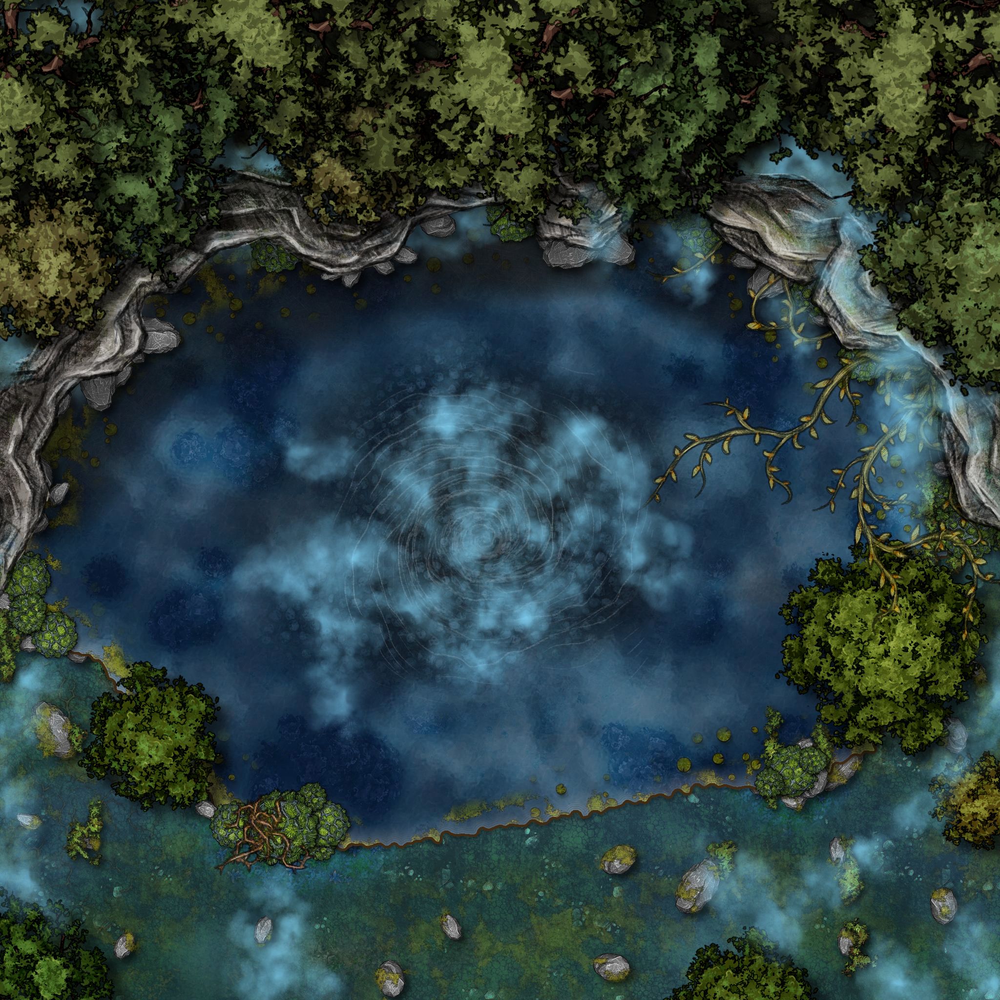 Lakeside Battle! | Inkarnate - Create Fantasy Maps Online
