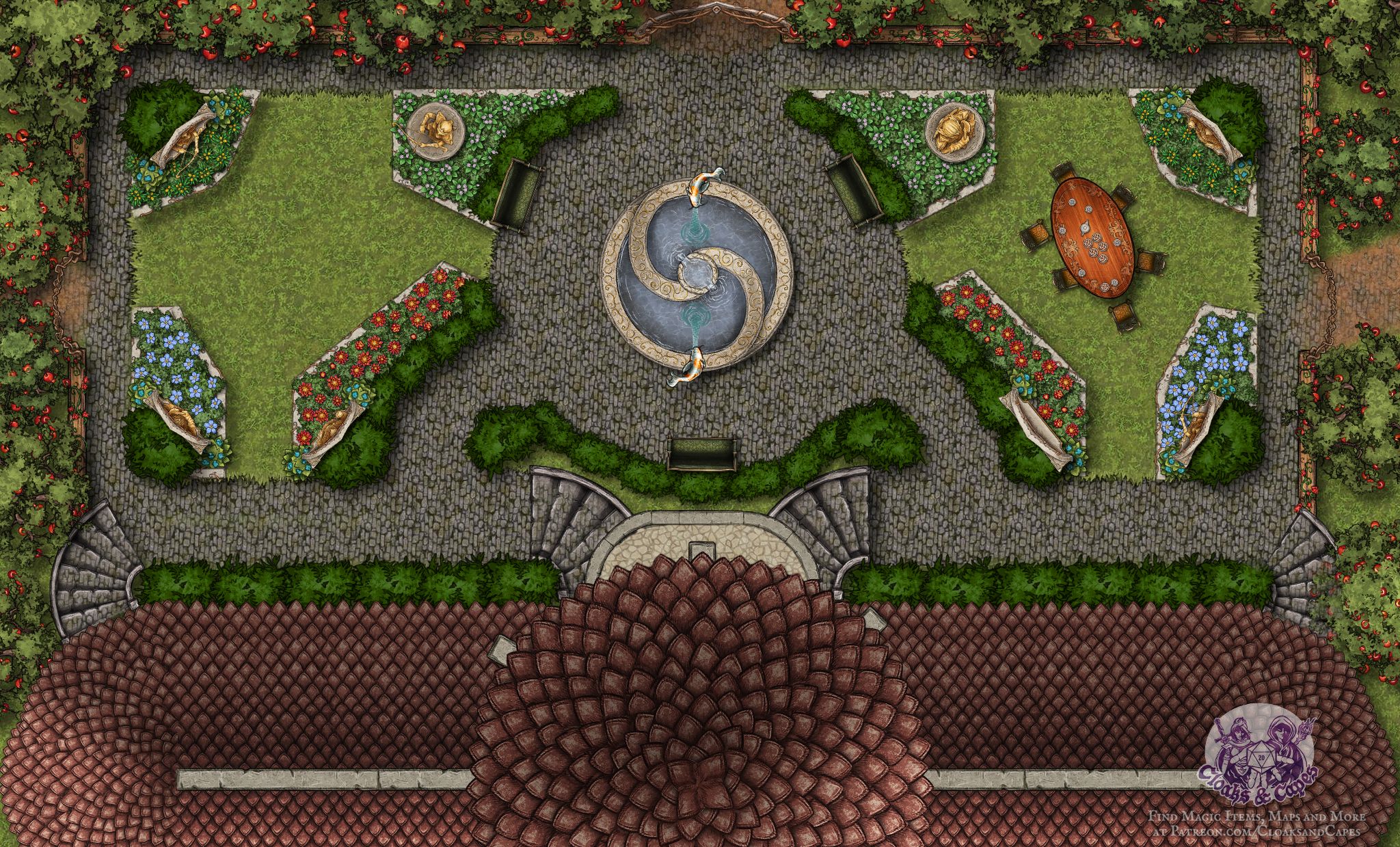 Noble Manor, Gardens | Inkarnate - Create Fantasy Maps Online