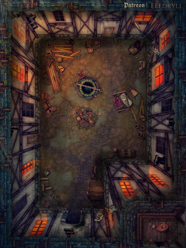 Argynvostholt - Roof (night) | Inkarnate - Create Fantasy Maps Online