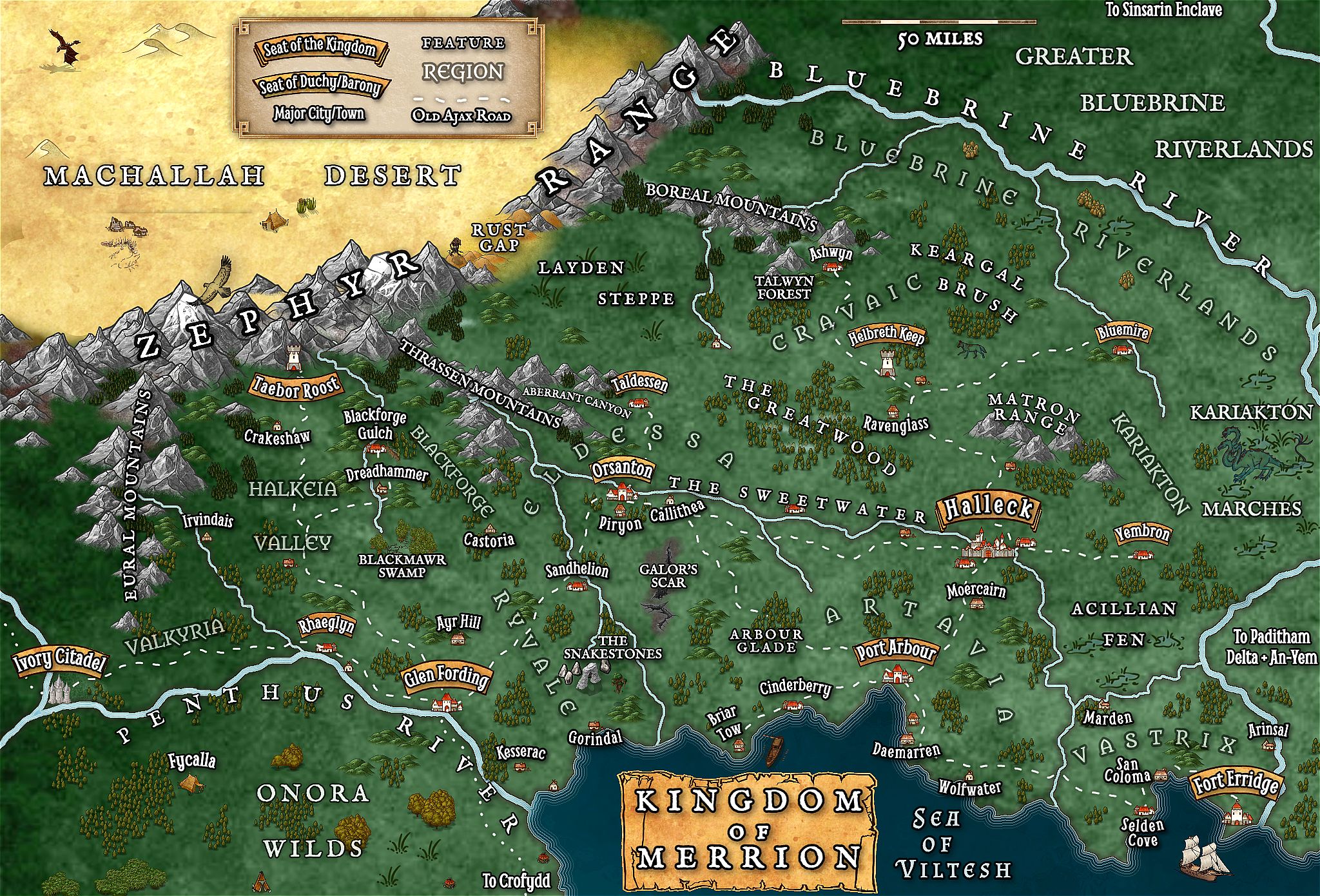 Kingdom of Merrion | Inkarnate - Create Fantasy Maps Online