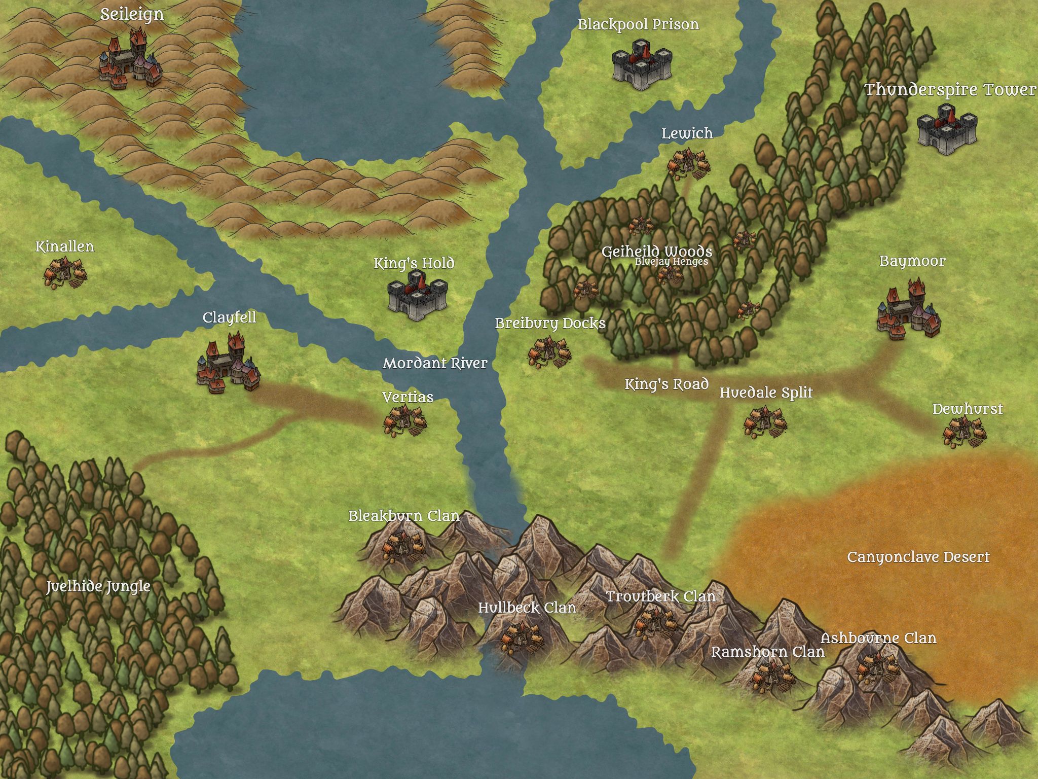 The Kingdom of Fellneral | Inkarnate - Create Fantasy Maps Online