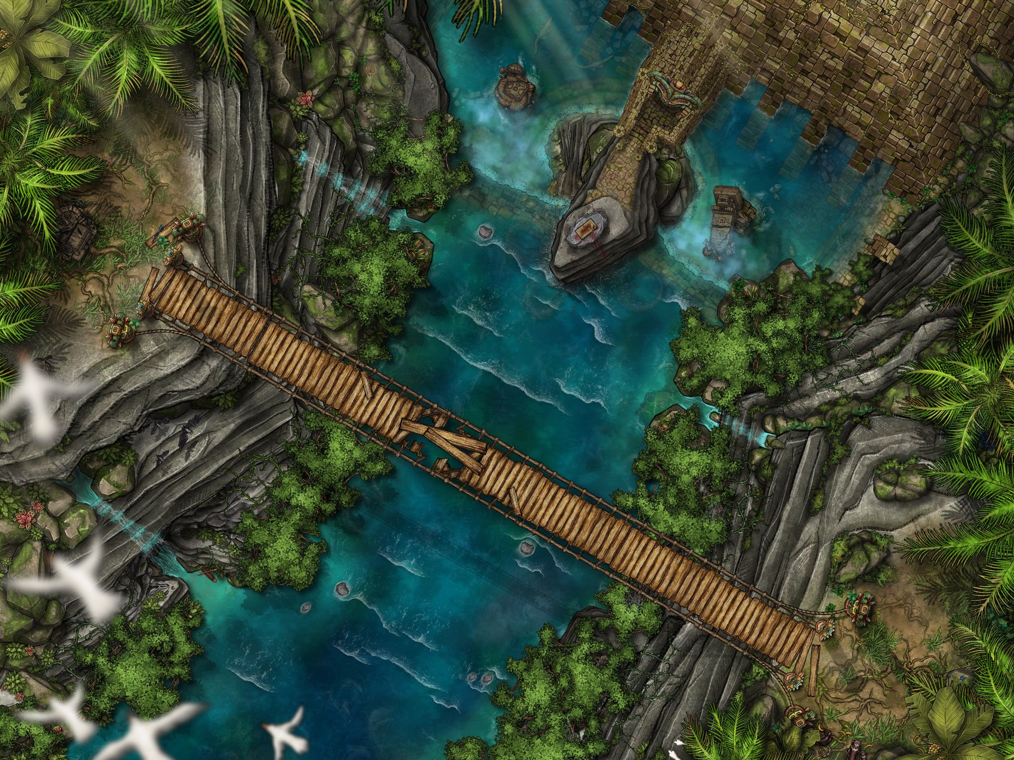Jungle Bridge | Inkarnate - Create Fantasy Maps Online