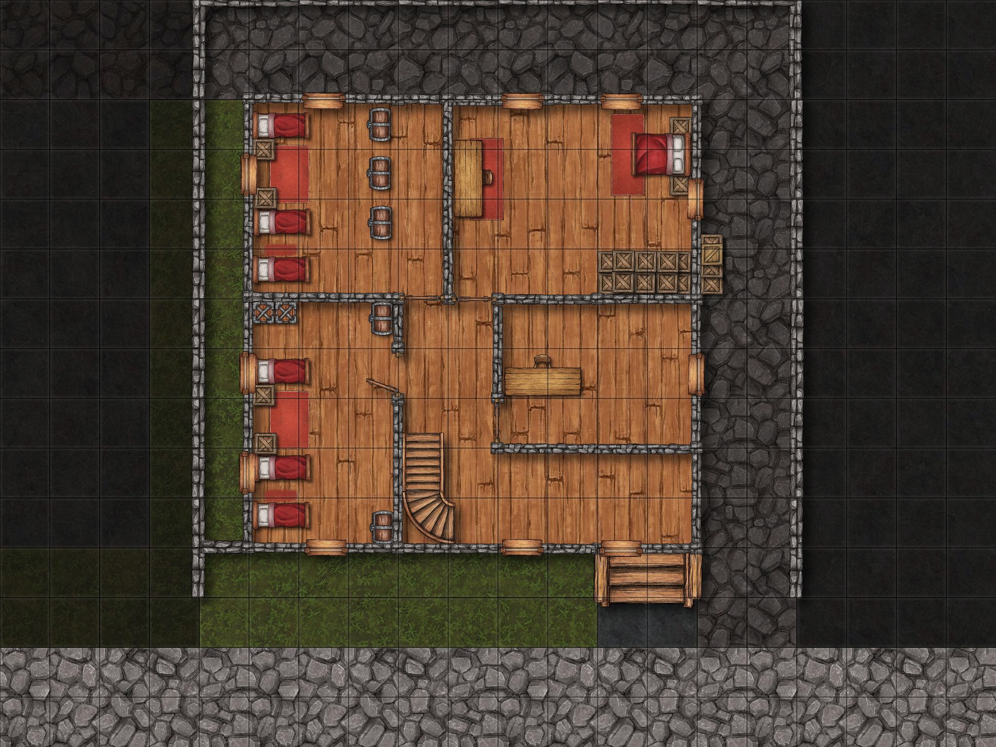 City 4 Floors House - Floor 1 | Inkarnate - Create Fantasy Maps Online