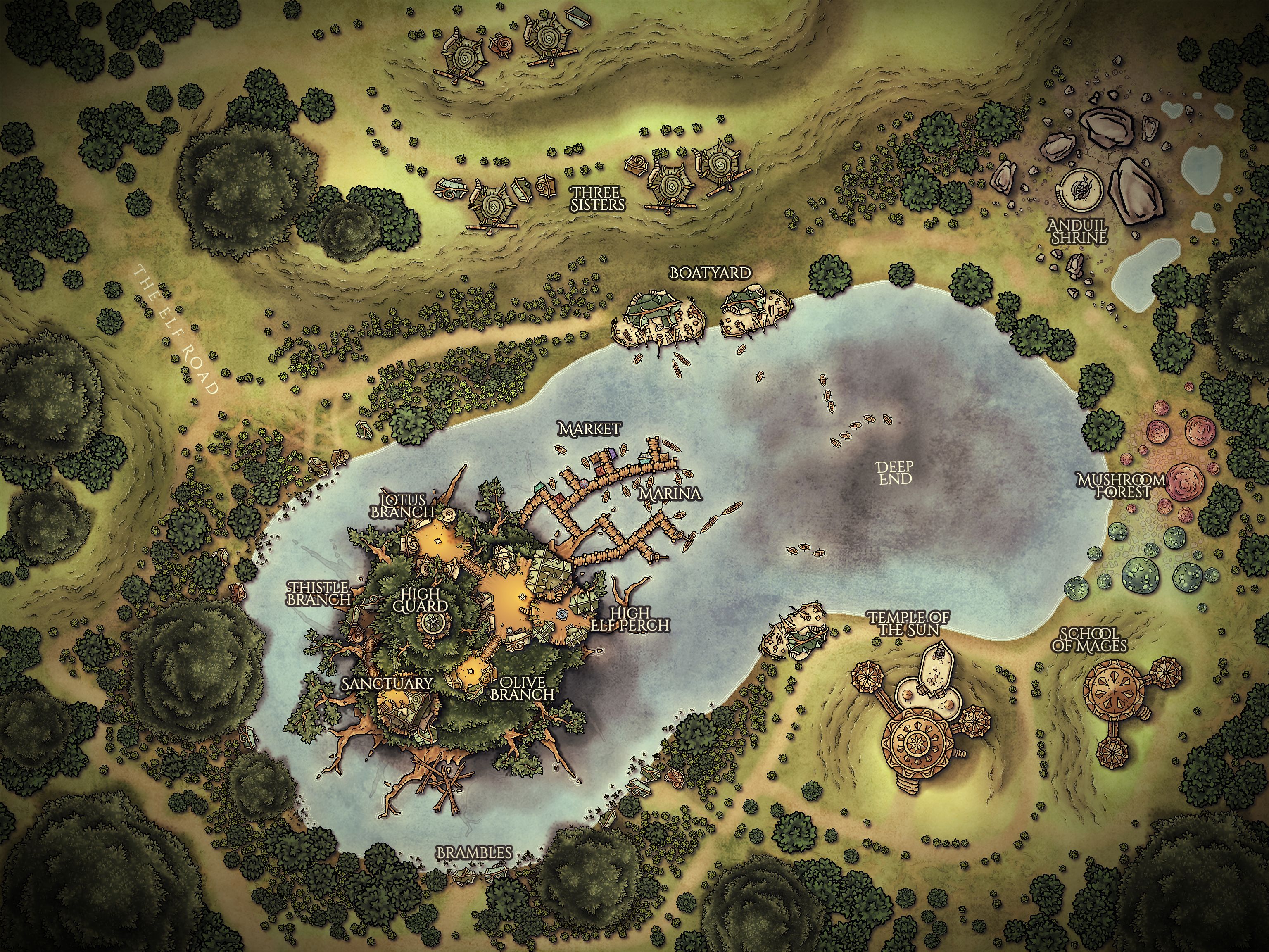 How to Create Elven Settlements | Inkarnate - Create Fantasy Maps Online