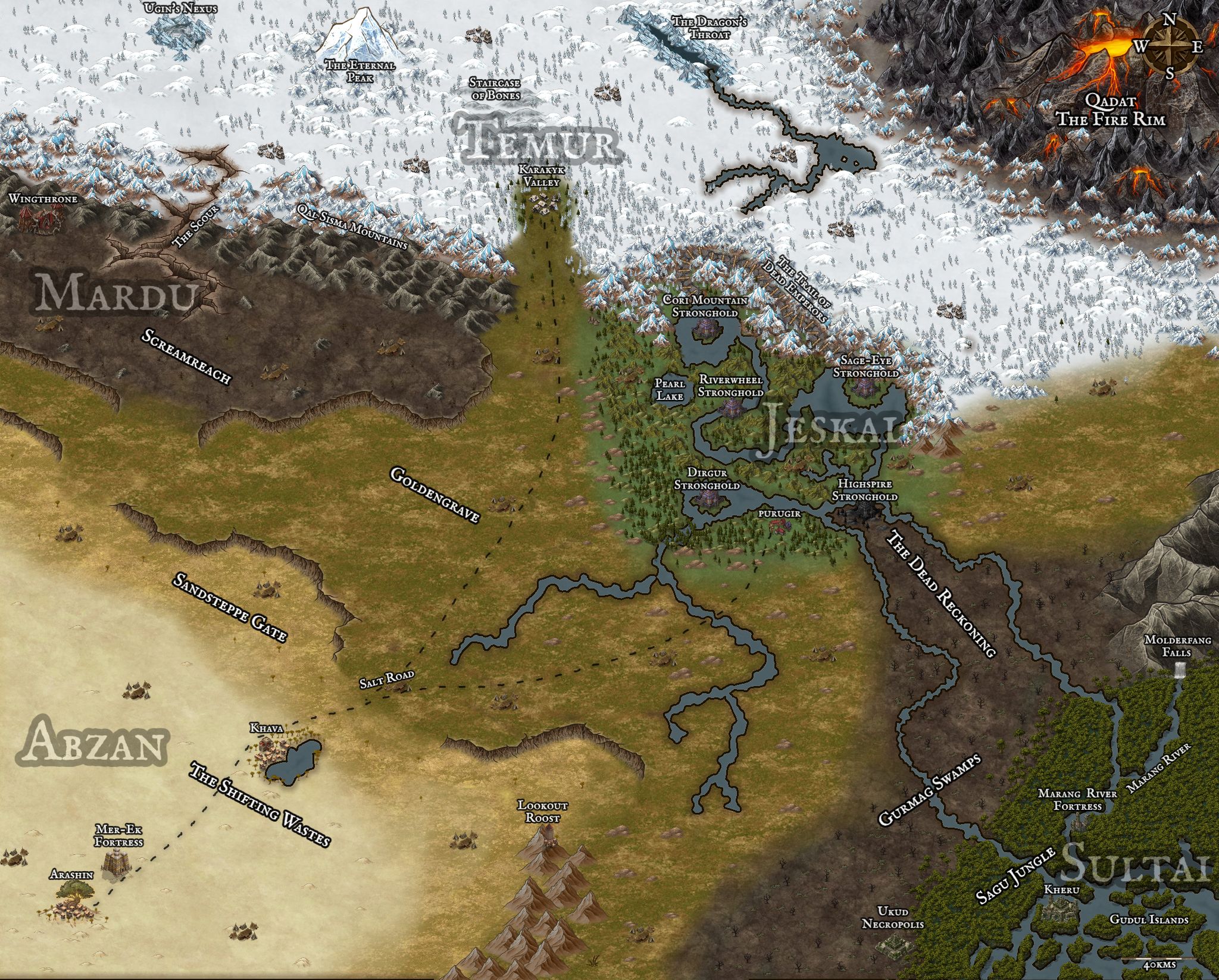 Khans of Tarkir - World Map IV | Inkarnate - Create Fantasy Maps Online