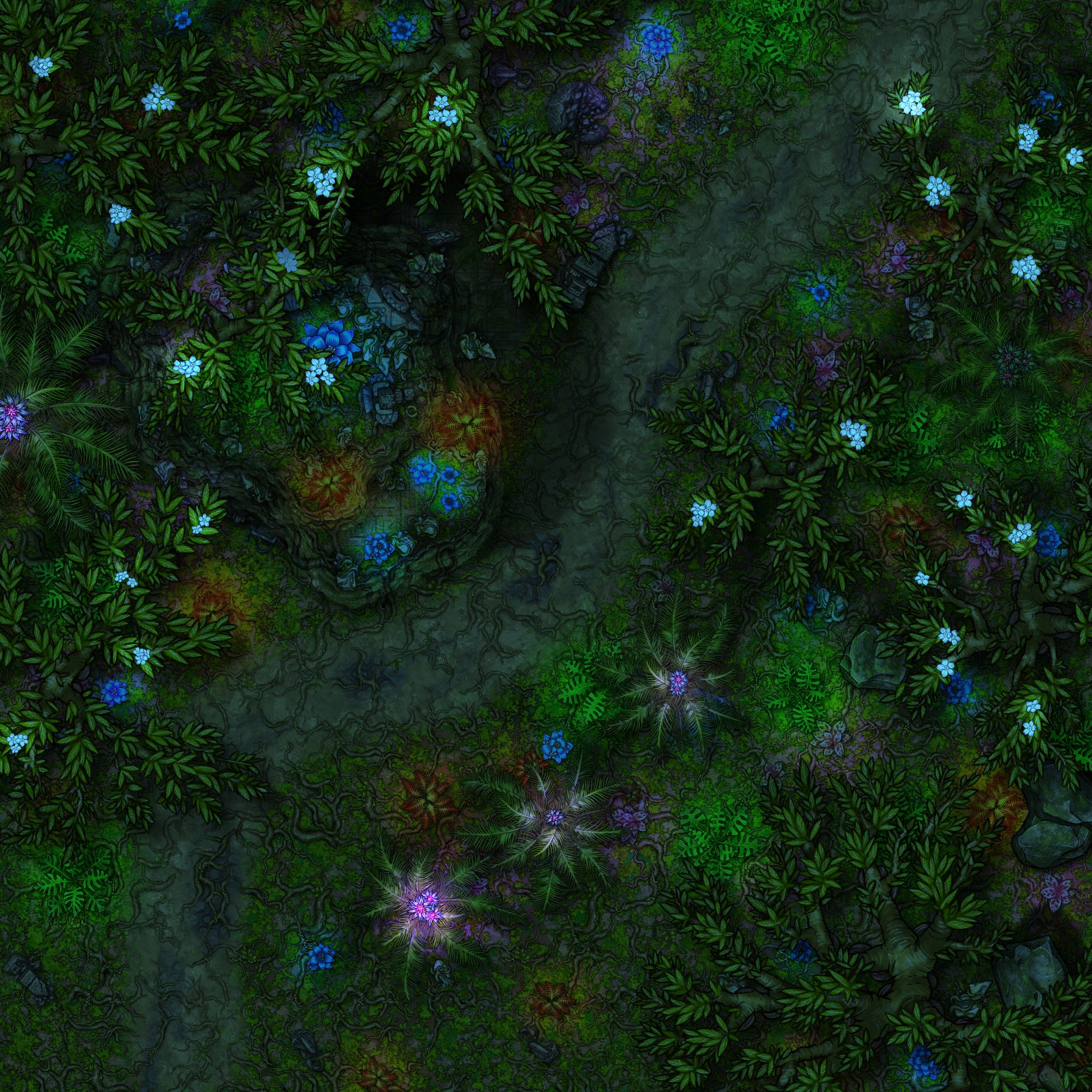 Bioluminescent jungle | Inkarnate - Create Fantasy Maps Online
