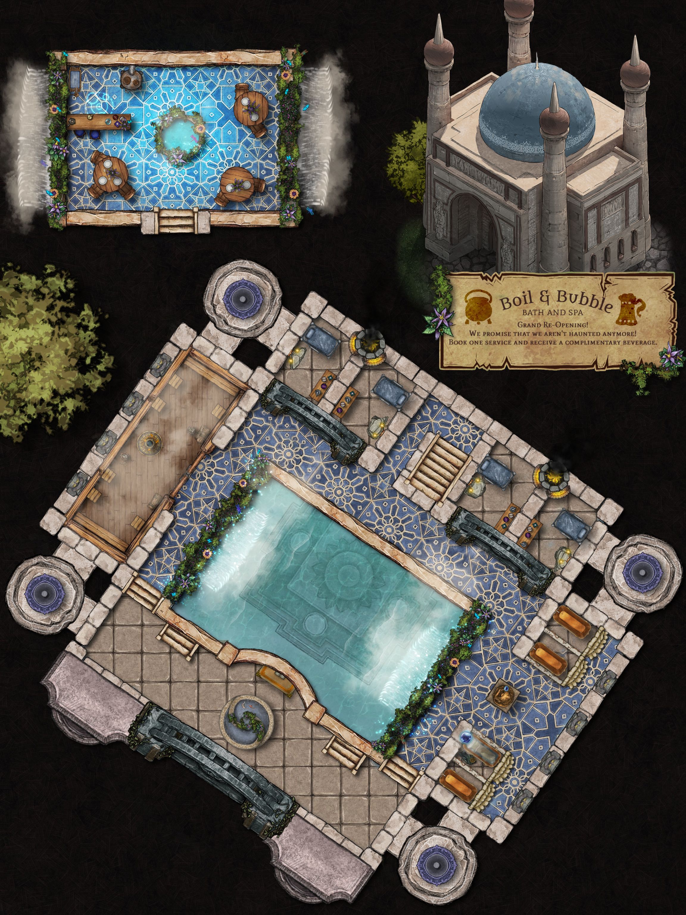 Boil & Bubble Bath and Spa | Inkarnate - Create Fantasy Maps Online