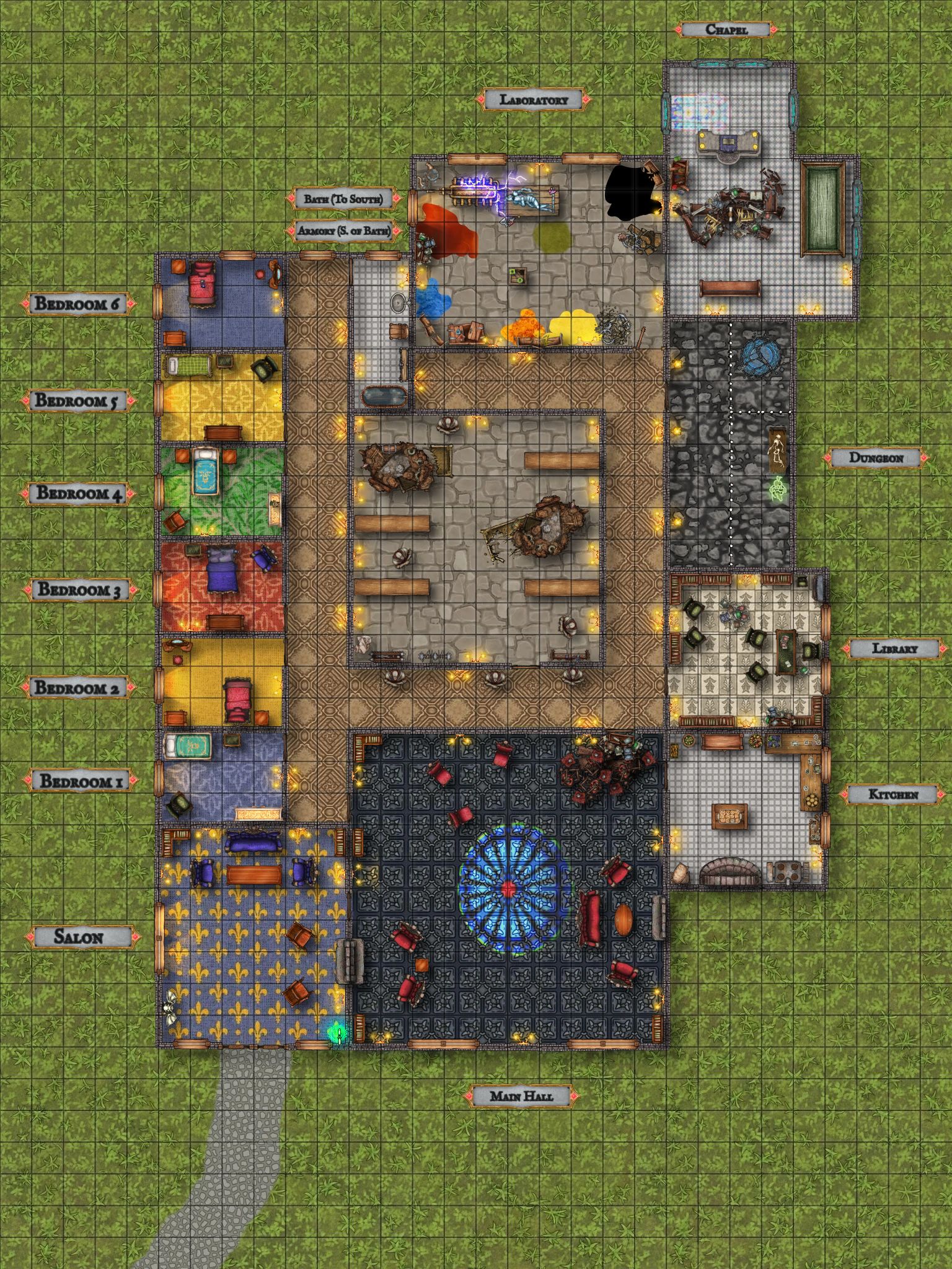 Leomund's misplaced manor-inspired map, labeled | Inkarnate - Create ...