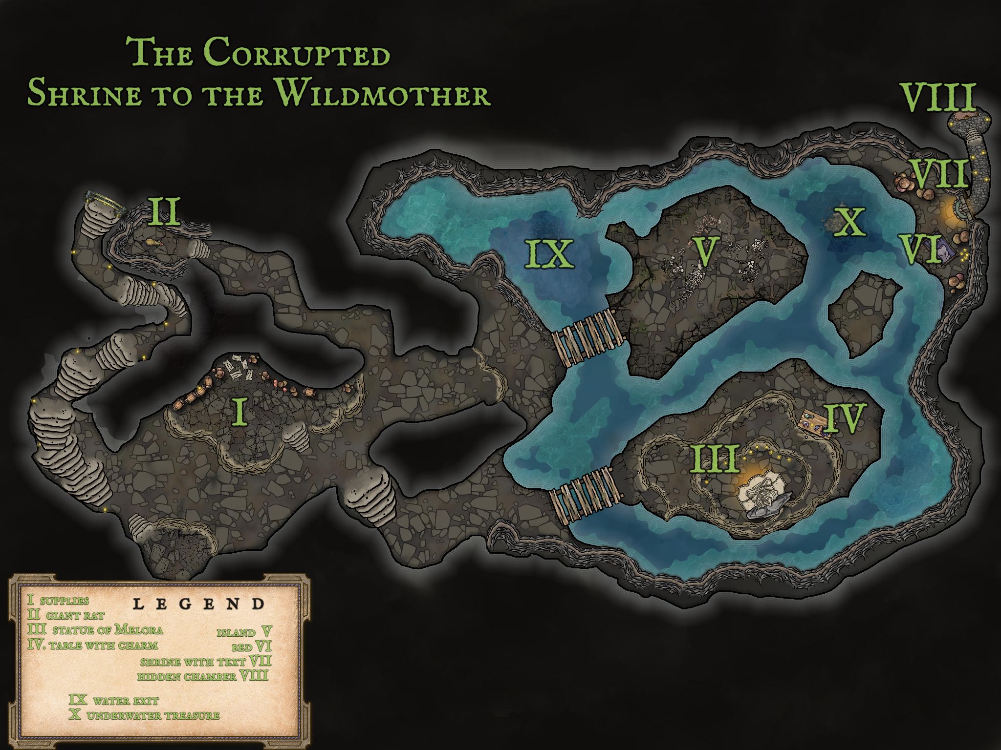 The Corrupted Shrine to the Wildmother (with legend) | Inkarnate ...